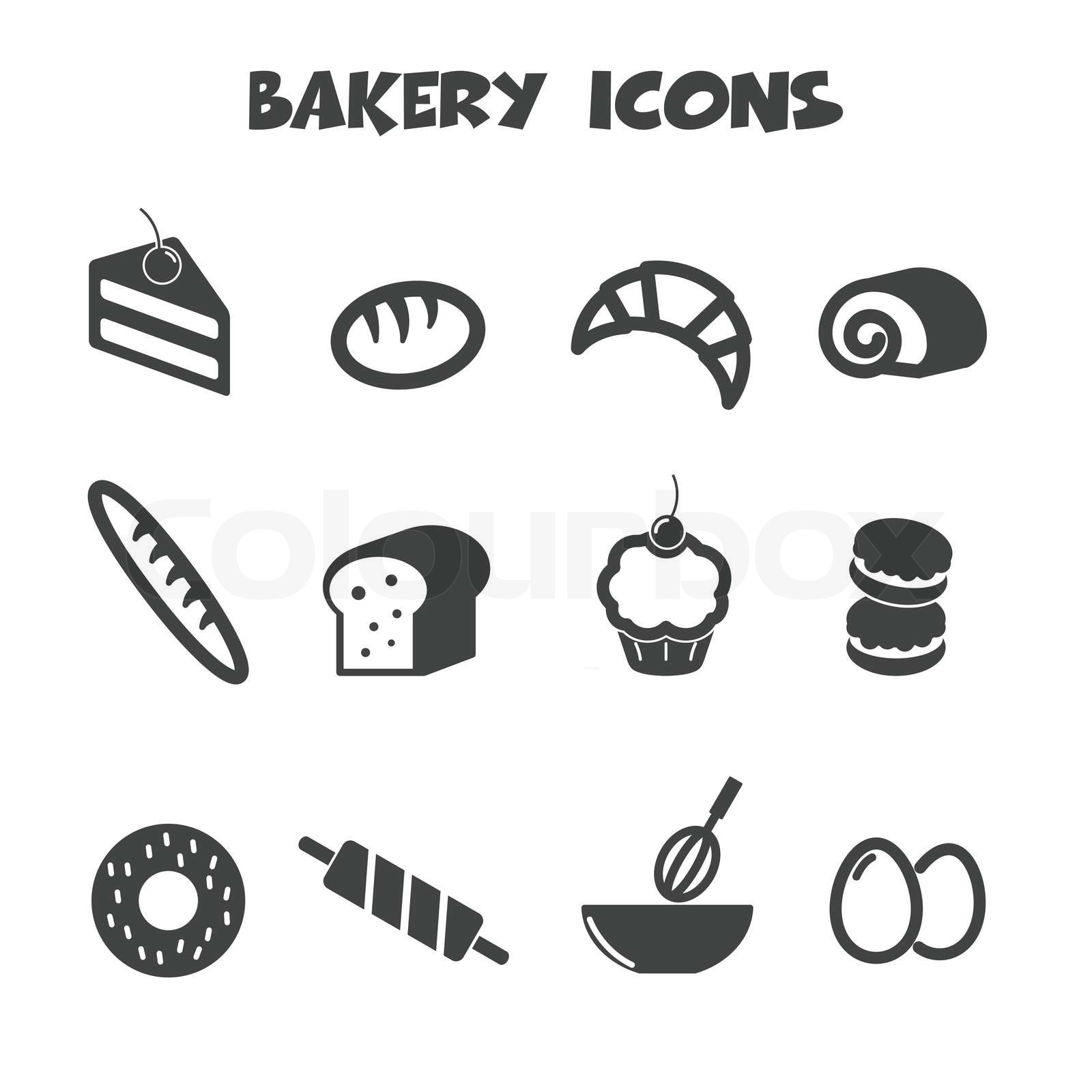 bakery icons | Stock vector | Colourbox