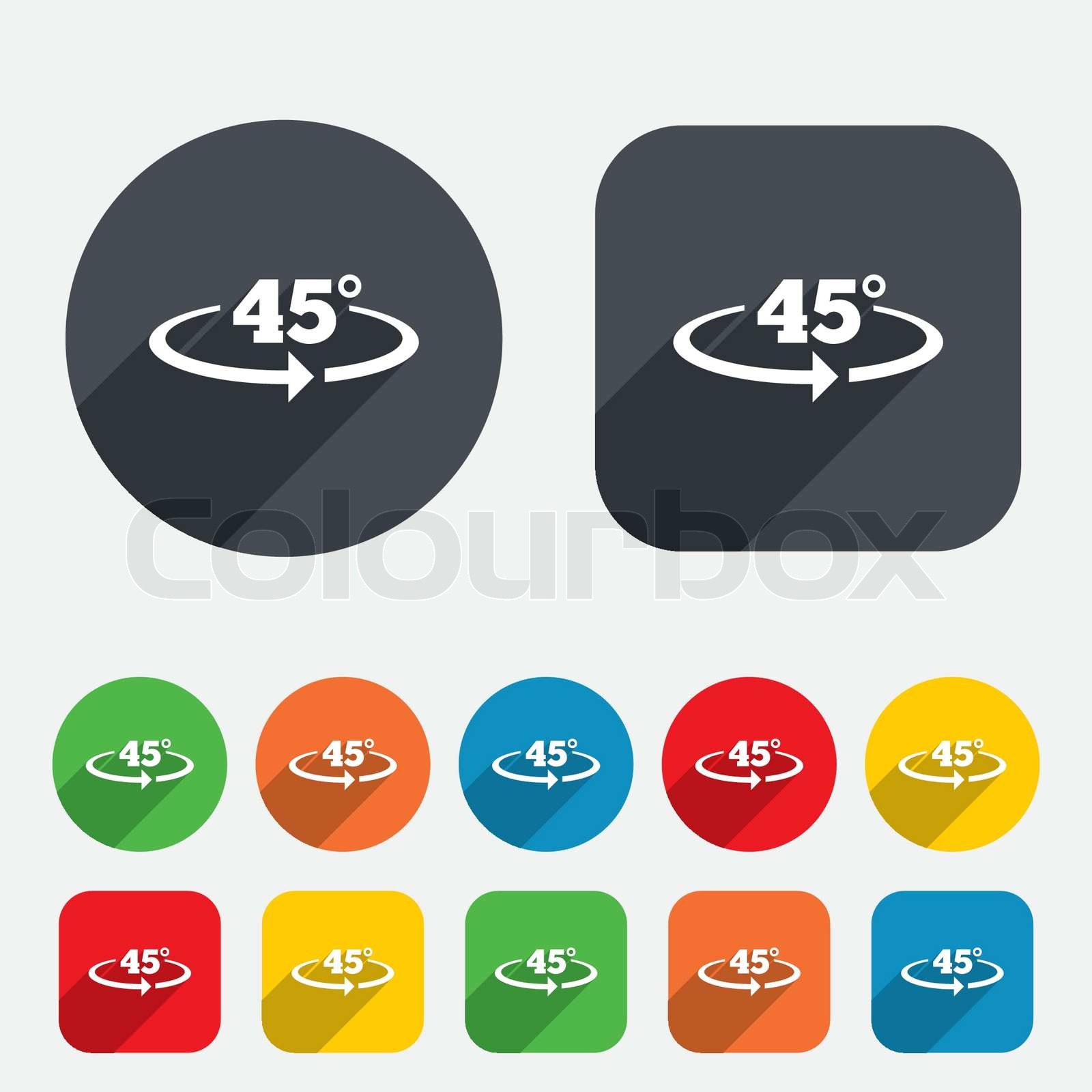 Winkel 45 Grad Zeichen Symbol. Geometrie Math symbol | Stock-Vektor ...