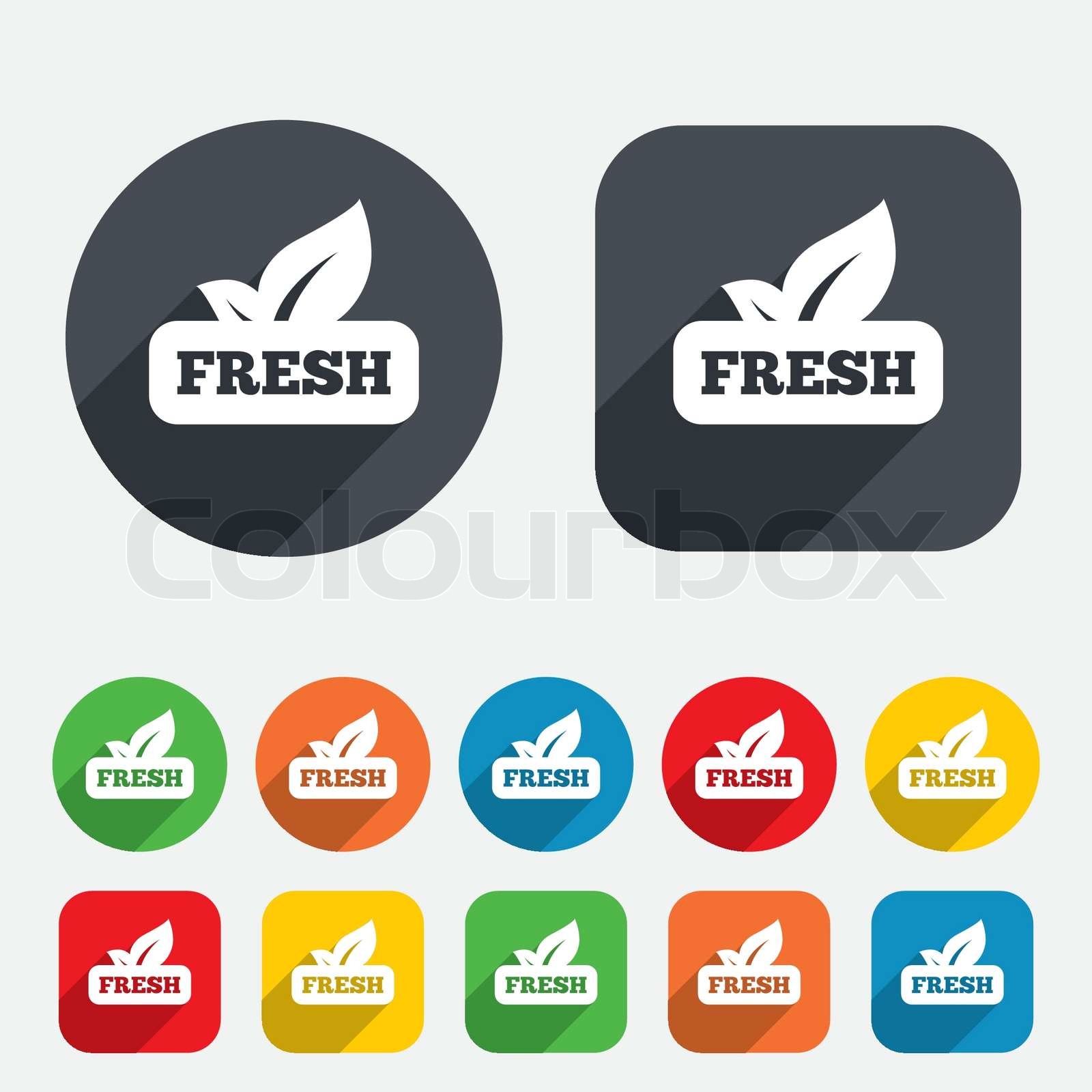 Fresh product sign icon. Leaf symbol. | Stock vector | Colourbox