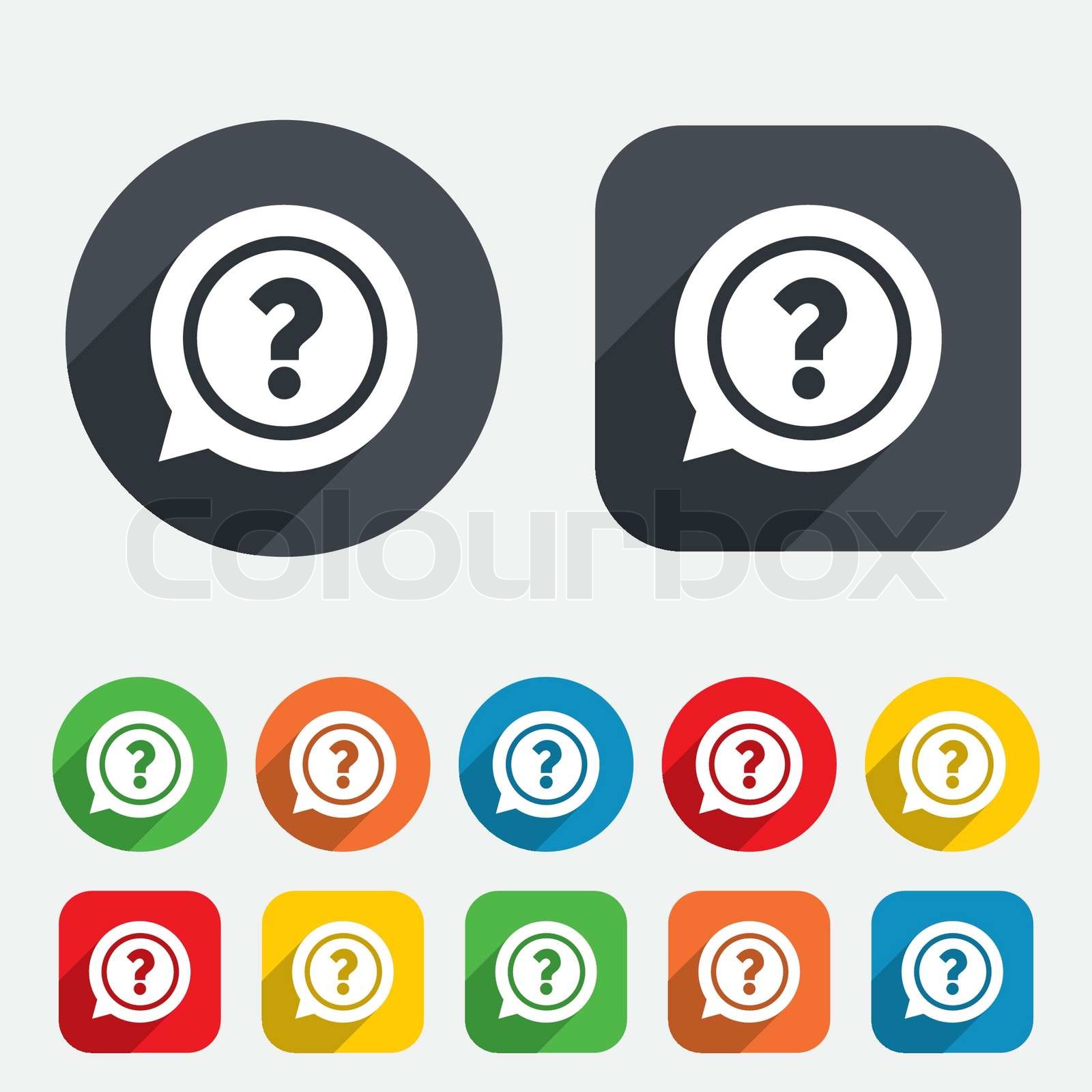 Question mark sign icon. Help symbol. | Stock vector | Colourbox