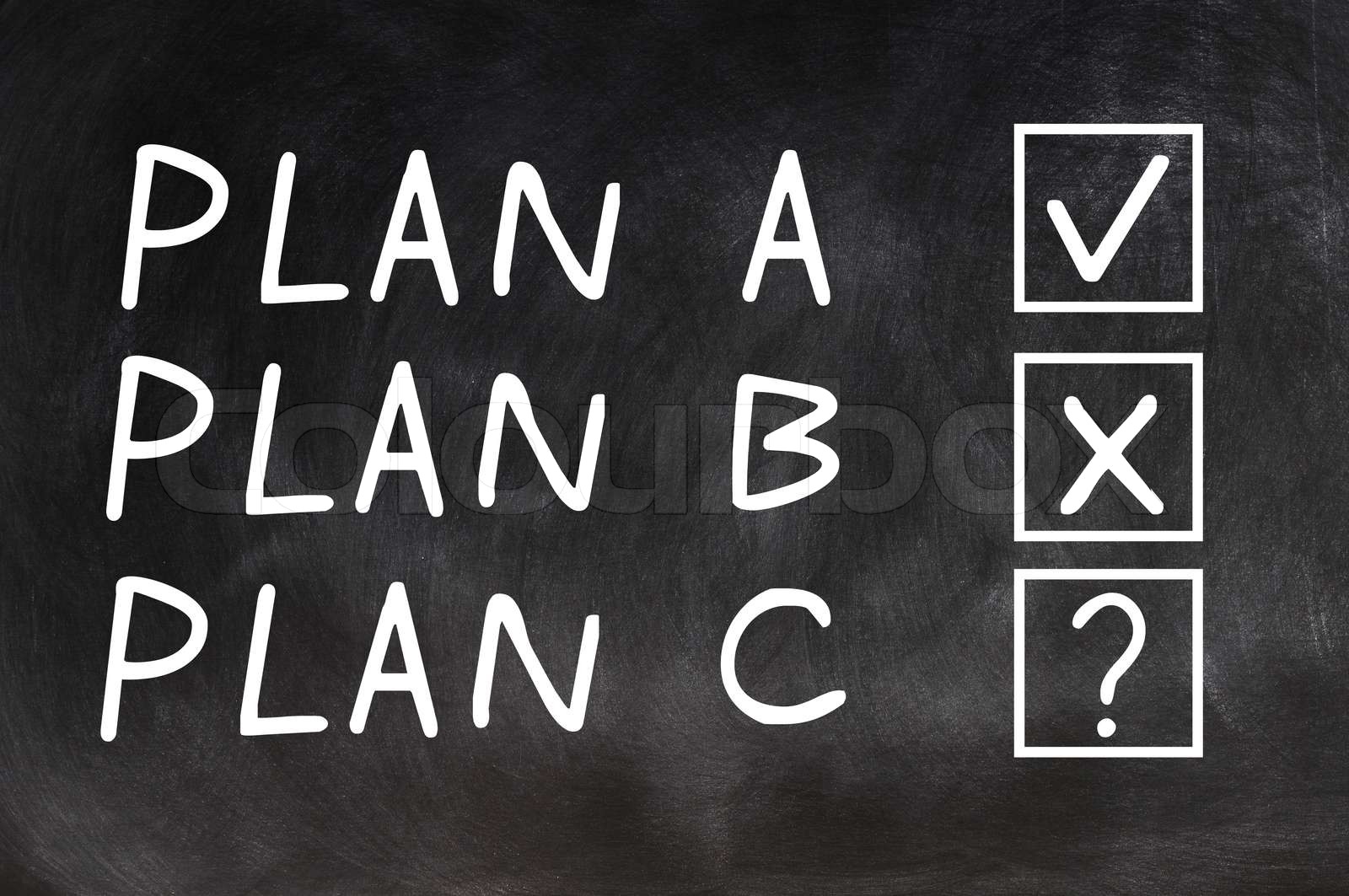 Plan A Plan B And Plan C Stock Image Colourbox Plan A Plan B And Plan C Stock Image Colourbox