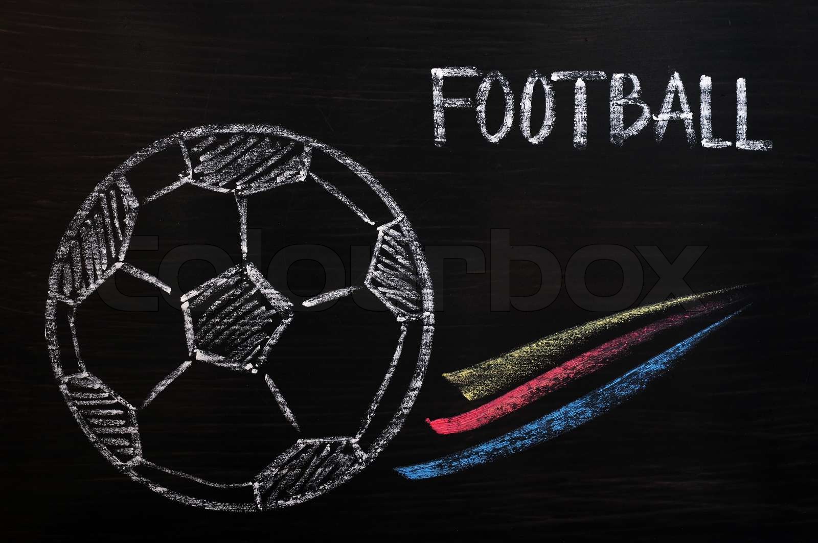 Chalk drawing of Football | Stock image | Colourbox