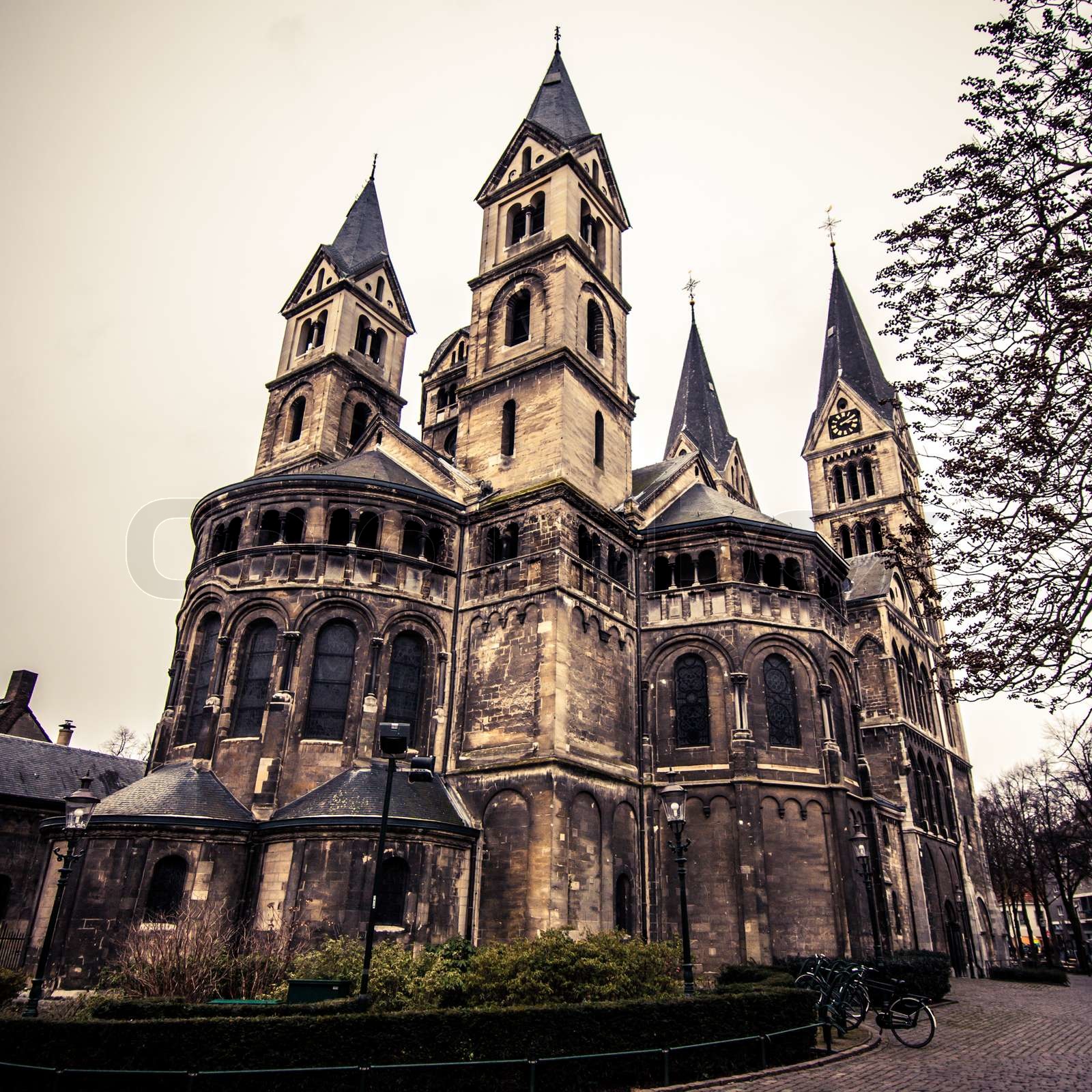 Old Church in grunge-vintage style. Vintage looking | Stock image ...