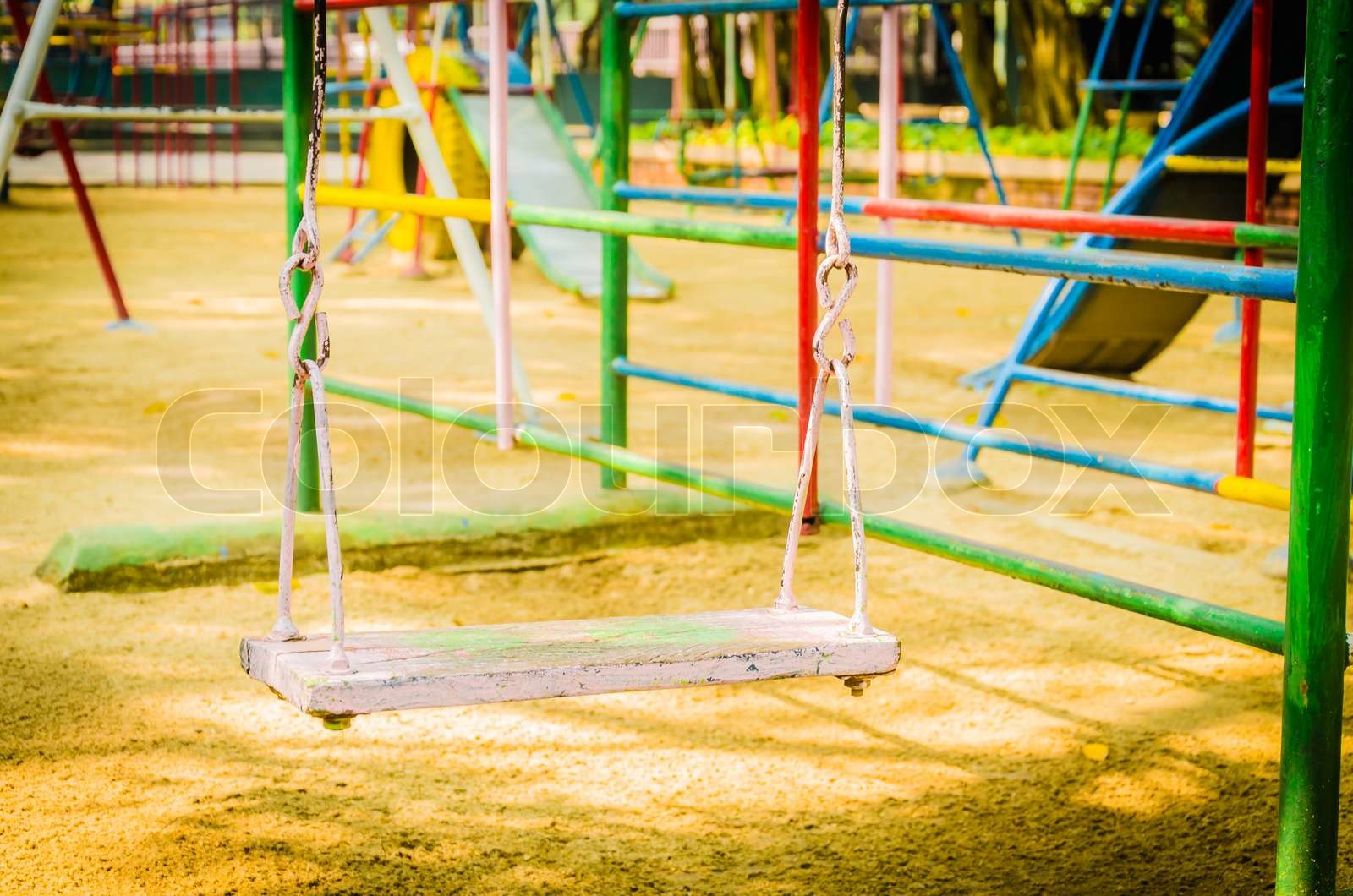 Playground swing | Stock image | Colourbox