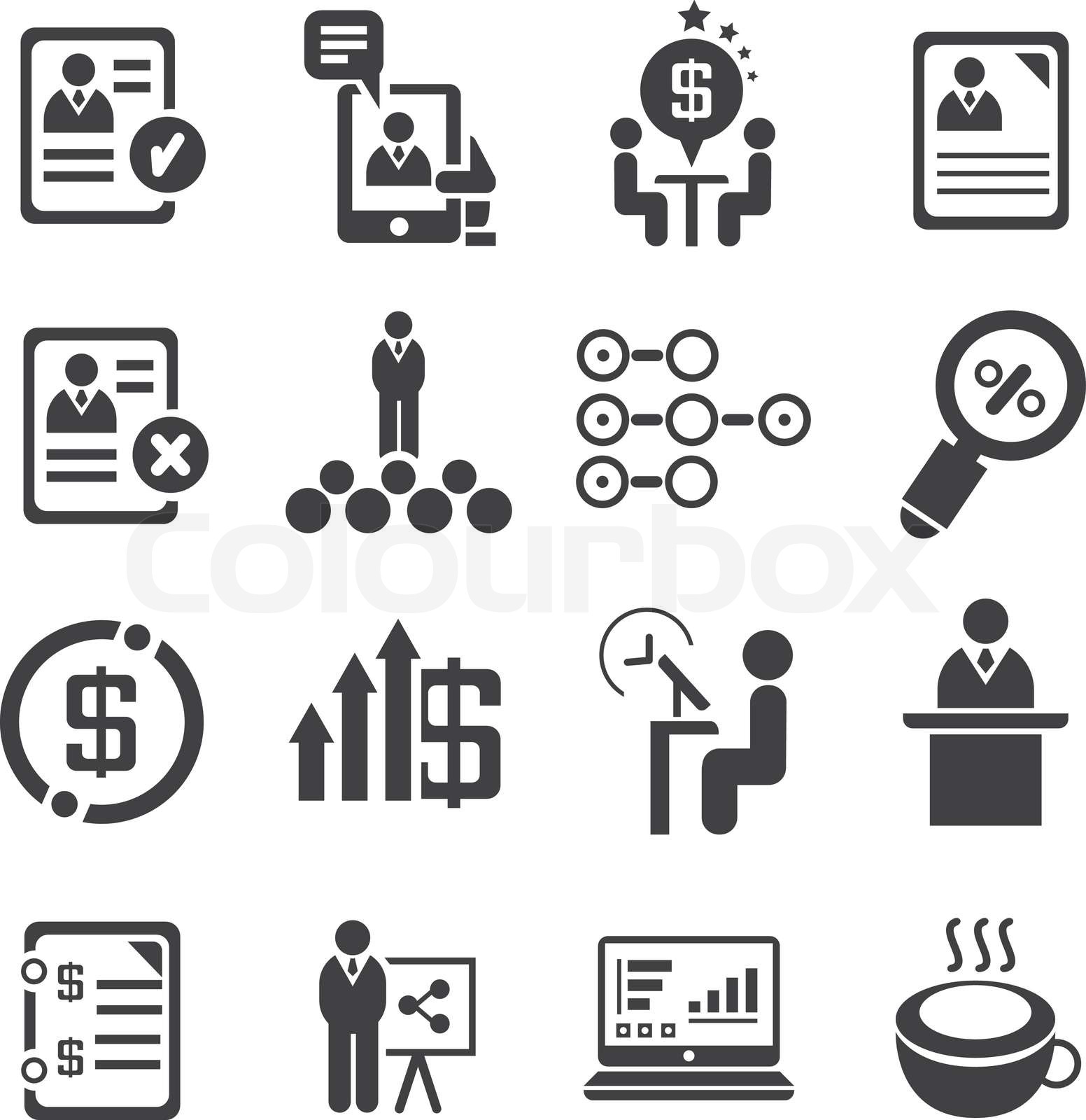 Business Management-Symbole | Stock-Vektor | Colourbox