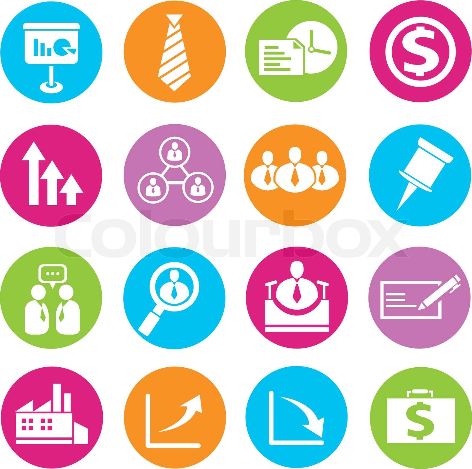 business icons | Stock vector | Colourbox