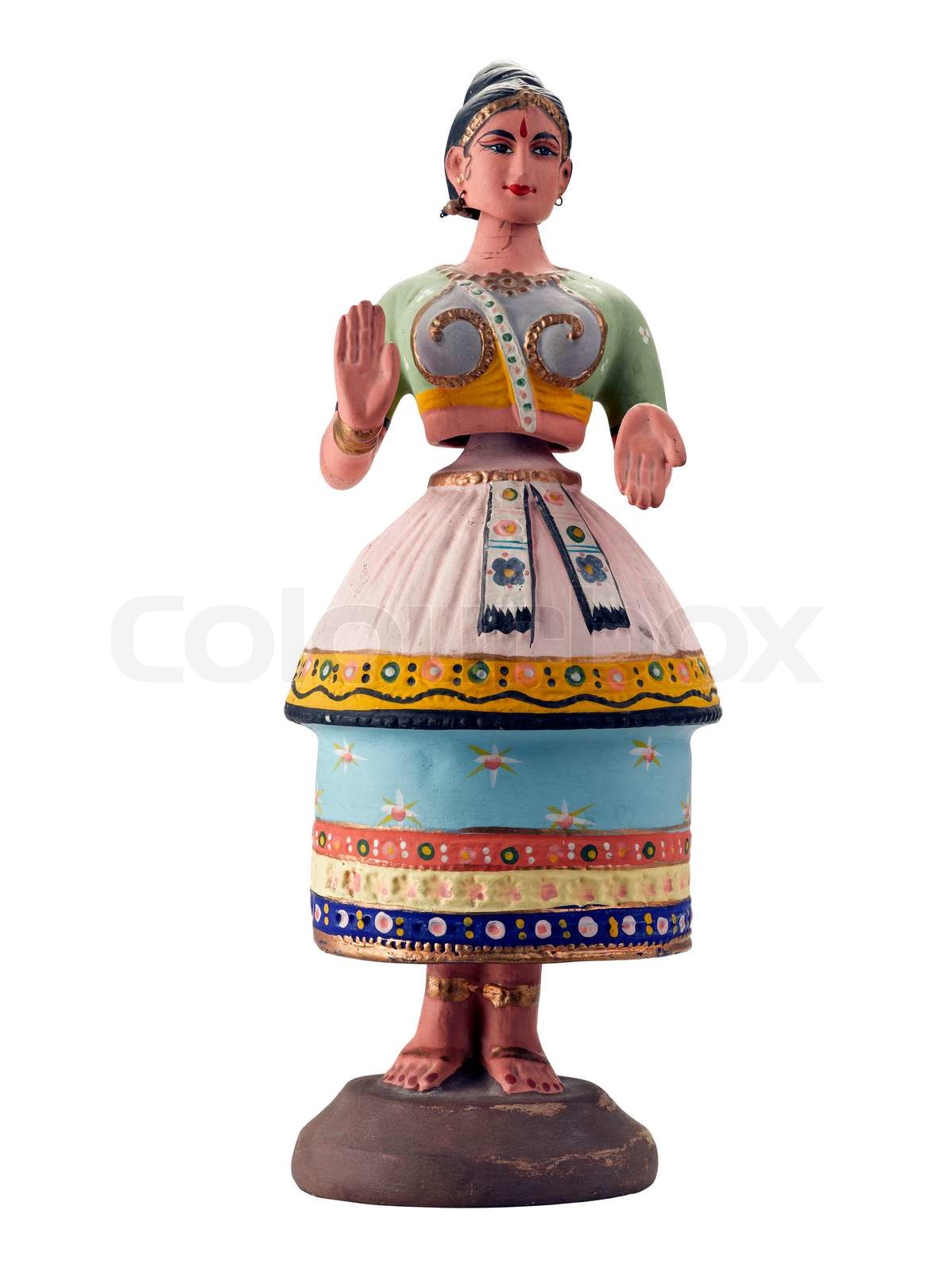 Handmade Indian dancing doll with clipping path | Stock image | Colourbox