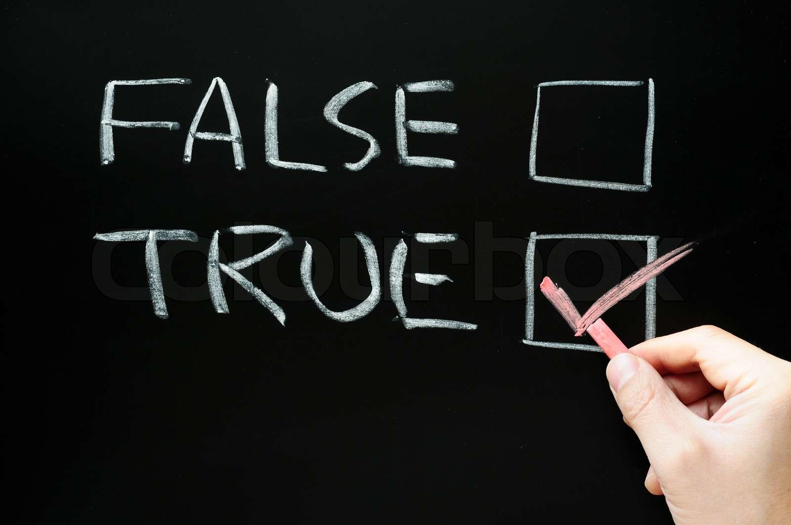 True and false checkboxes | Stock image | Colourbox