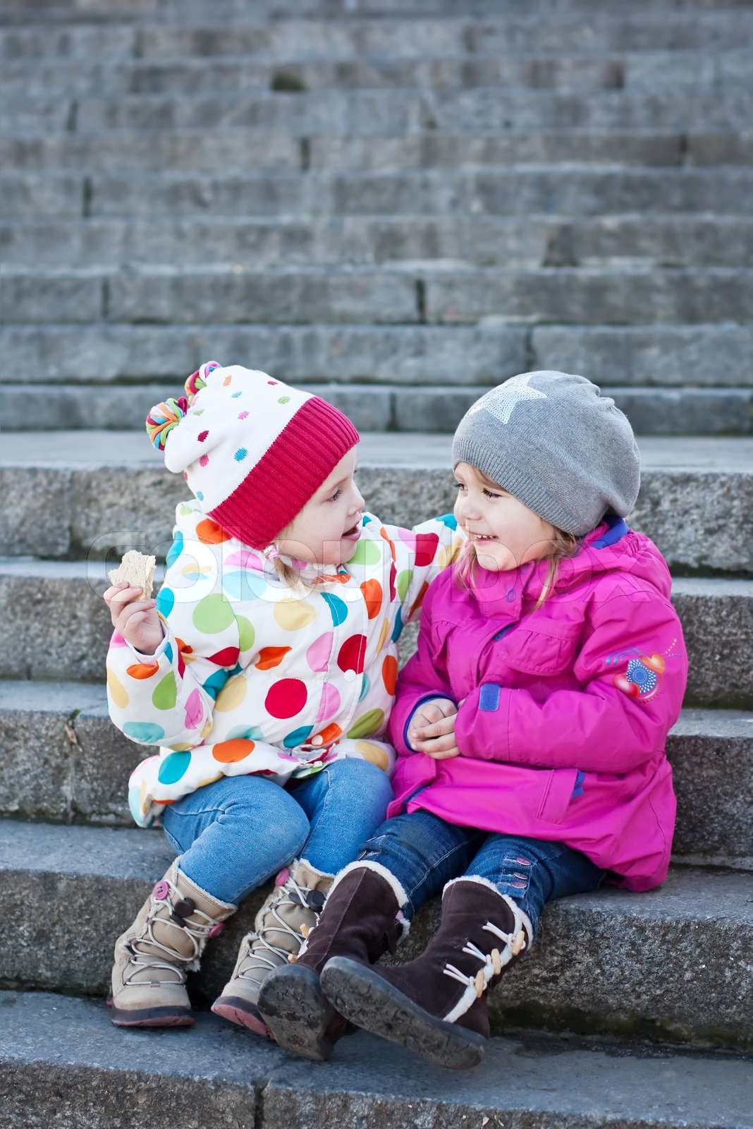 cheerful little girls friends | Stock image | Colourbox