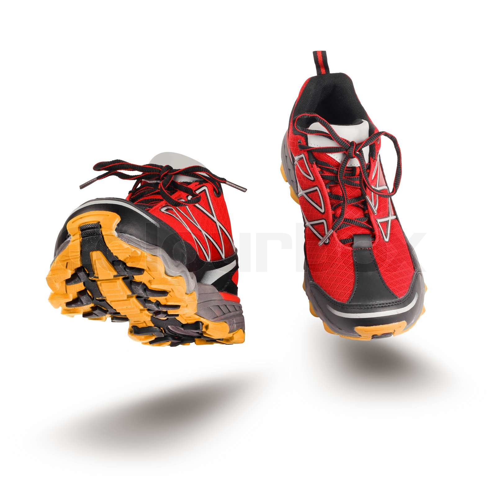 Red running sport shoes | Stock image | Colourbox