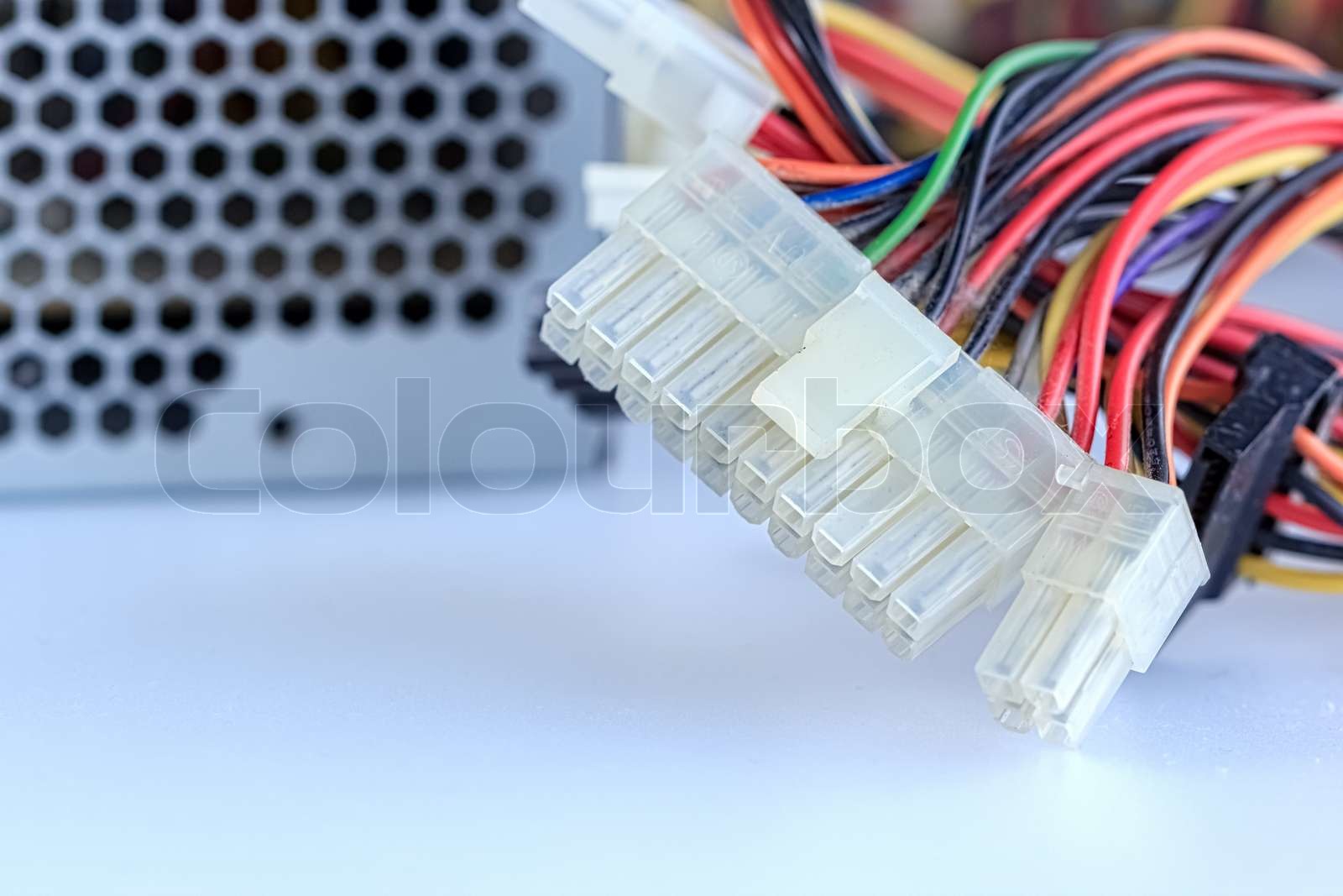 Old Computer Power Supply Cable Connector | Stock image | Colourbox
