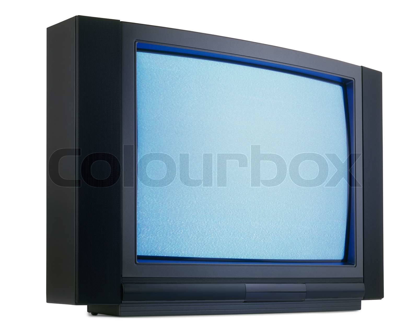 Old fashioned television isolated with clipping path | Stock image ...