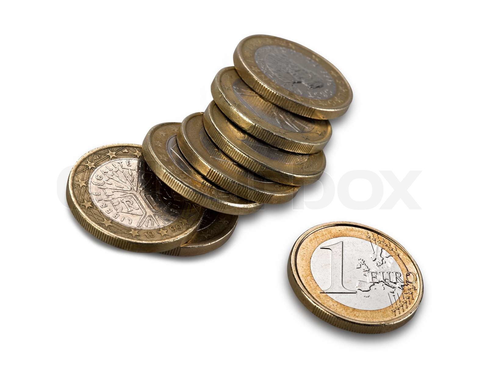 Euro Coin Isolated on White Background | Stock image | Colourbox