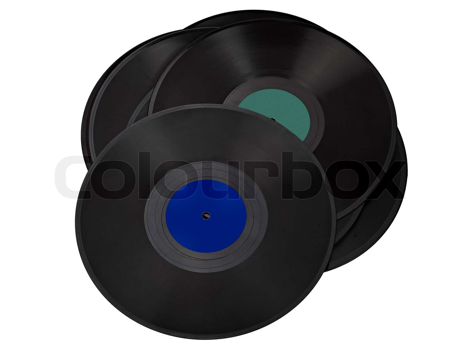 Stapel von alten Vinyl-LP | Stock Bild | Colourbox