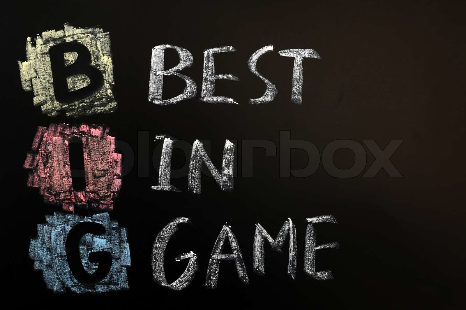 Acronym of Big - Best in Game | Stock image | Colourbox