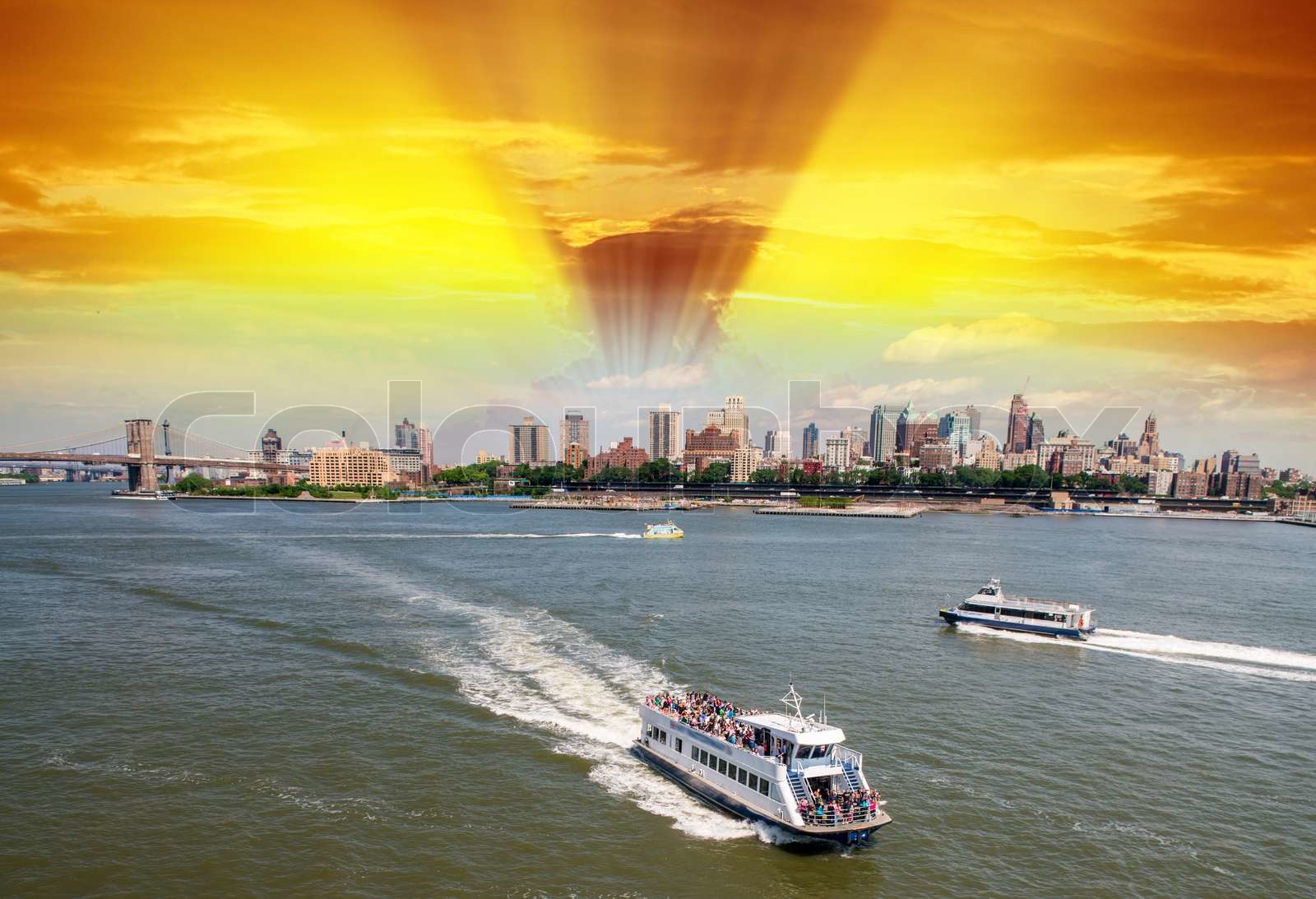 Boats in New York | Stock image | Colourbox