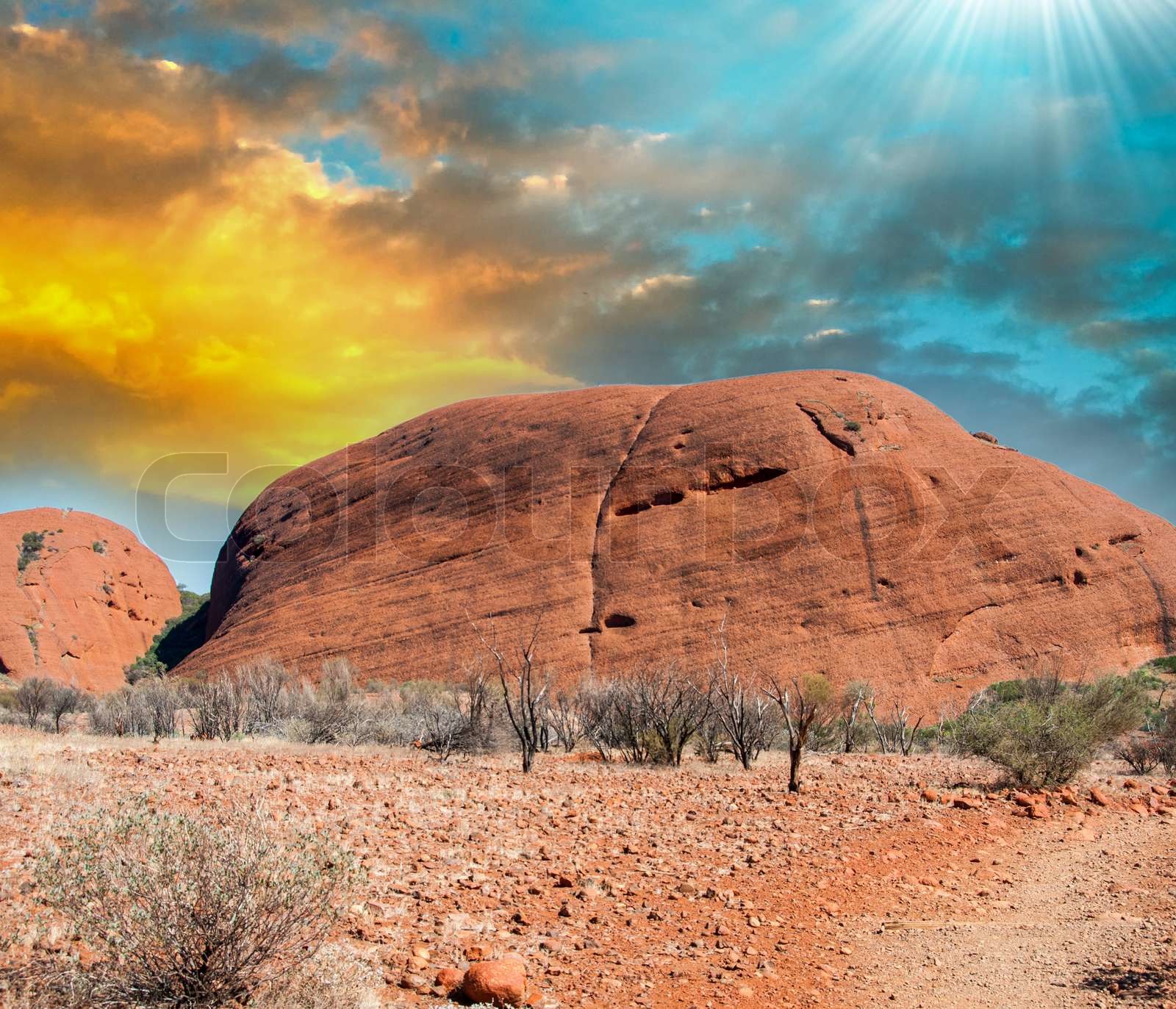 Red Rocks in the desert | Stock image | Colourbox