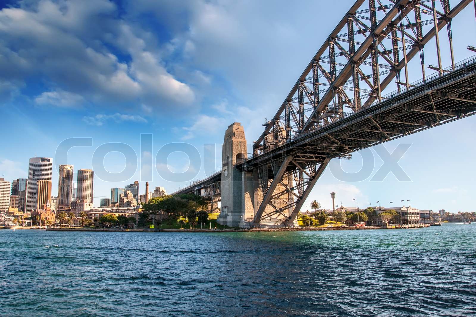 Stunning view of Sydney Harbour Bridge from the water | Stock image ...