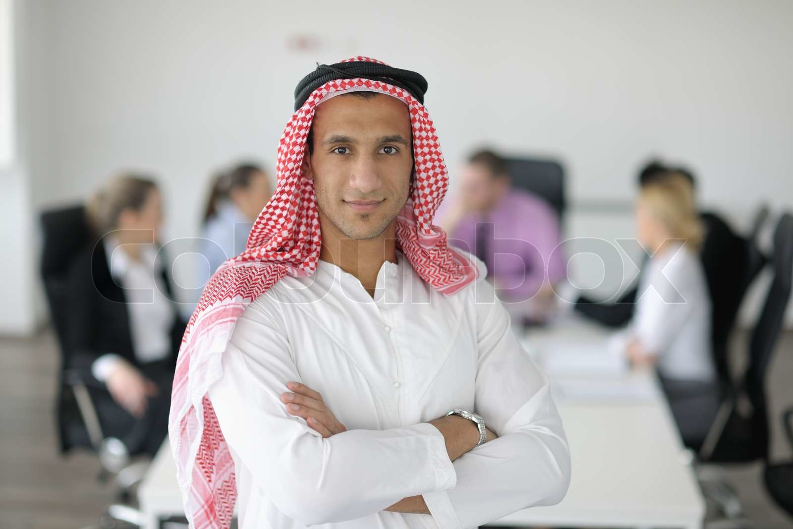 Arabic business man at meeting | Stock image | Colourbox