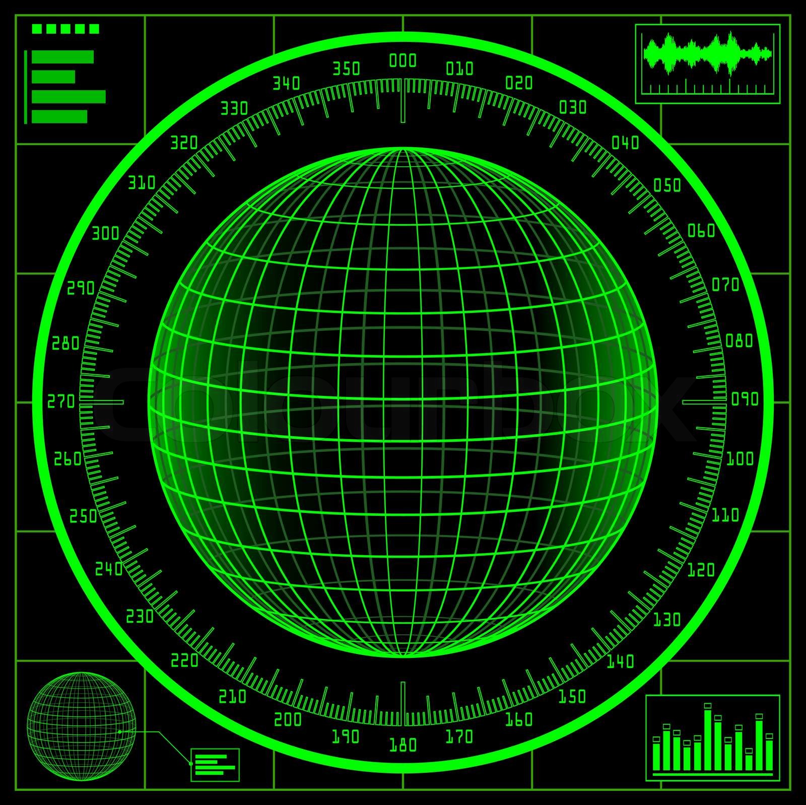 radar, 3d, system | Stock vektor | Colourbox