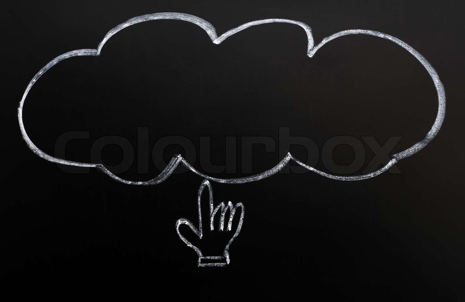 Cloud and hand cursor | Stock image | Colourbox