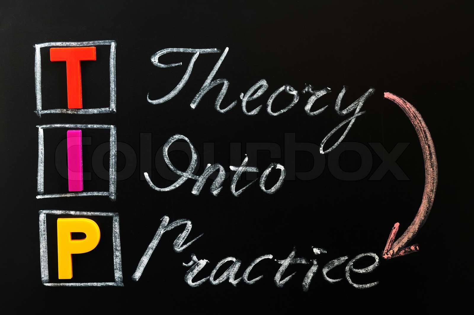 Acronym of TIP - Theory into Practice | Stock image | Colourbox