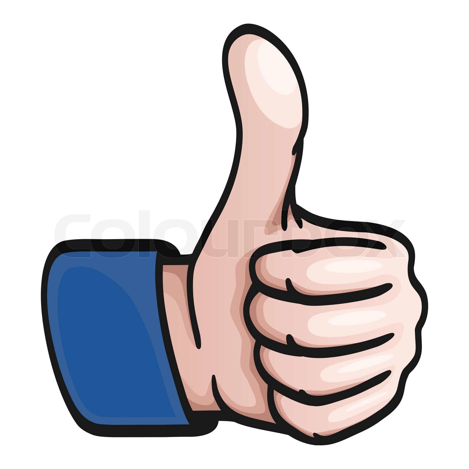 komische Hand - Daumen hoch | Stock-Vektor | Colourbox