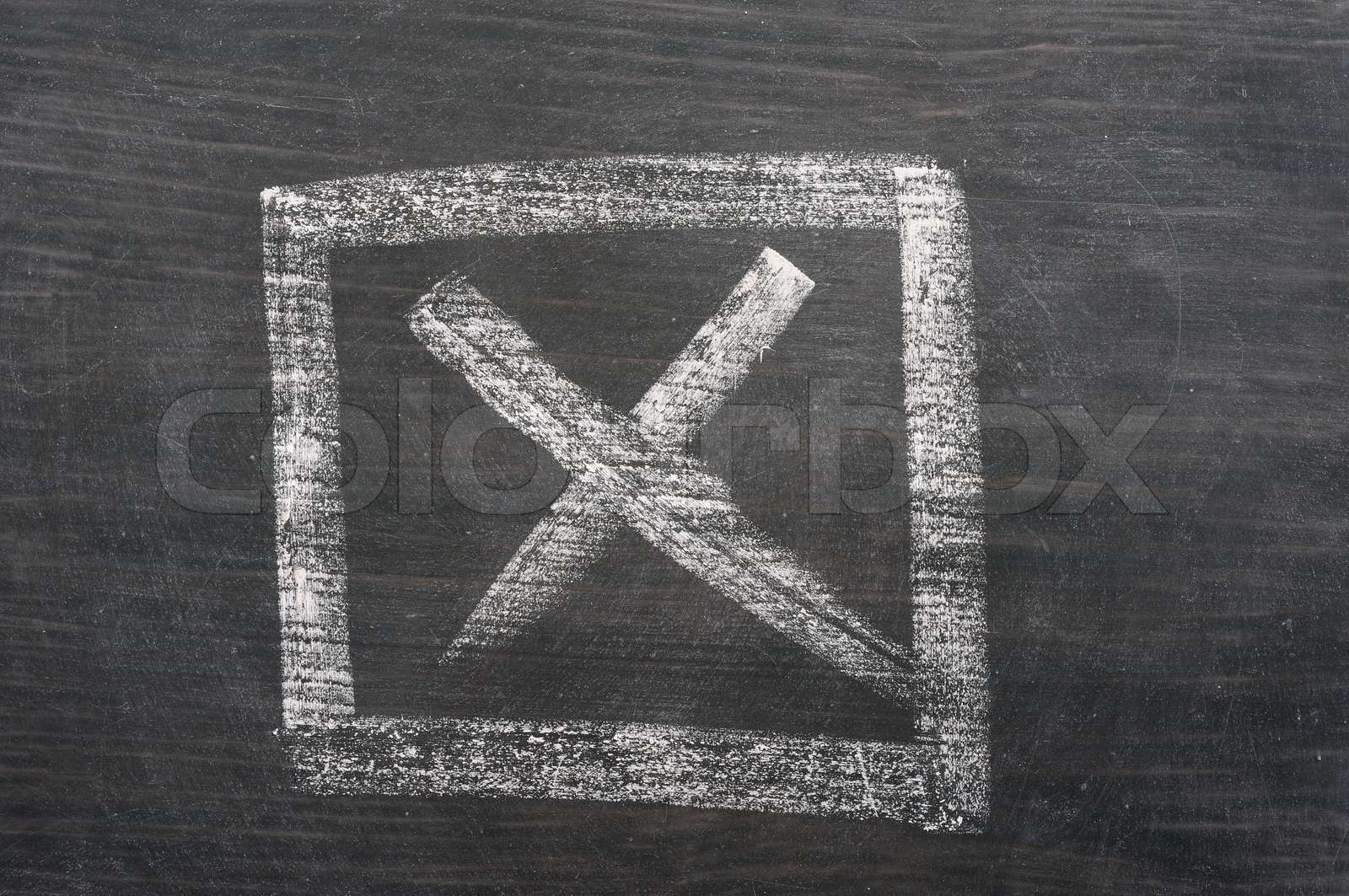 Check box with a cross | Stock image | Colourbox