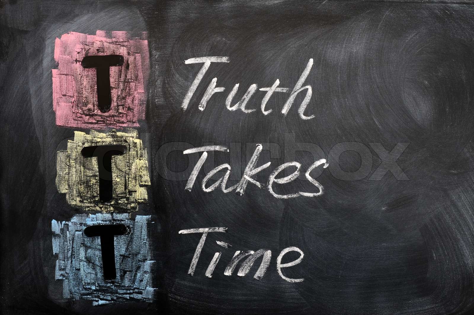 Acronym of TTT for Truth Takes Time | Stock image | Colourbox