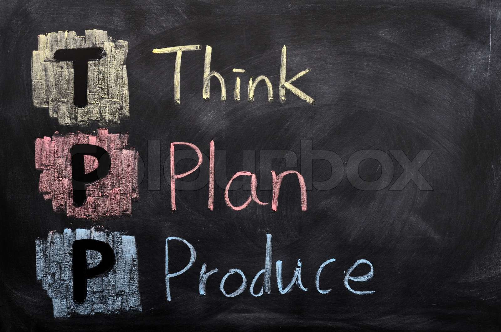Think, plan and produce | Stock image | Colourbox
