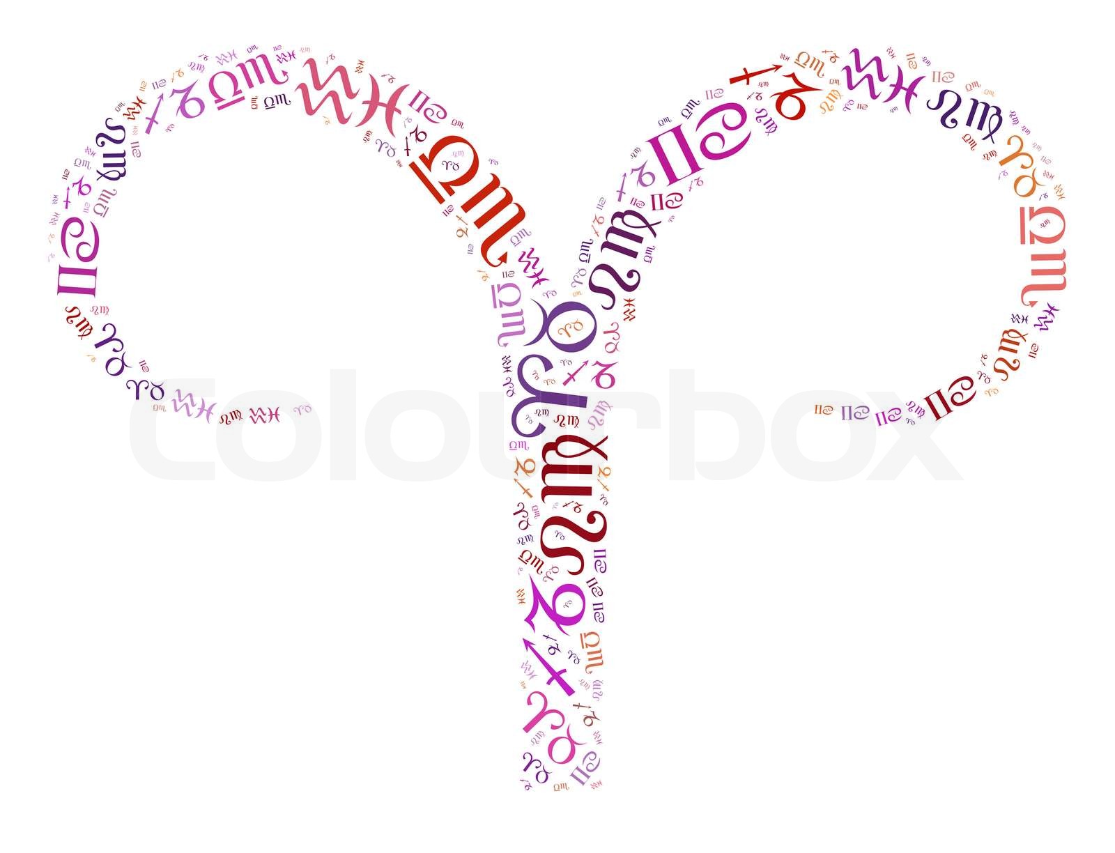 Sternzeichen Info - Text Grafik Widder Sternzeichen komponiert sign ...