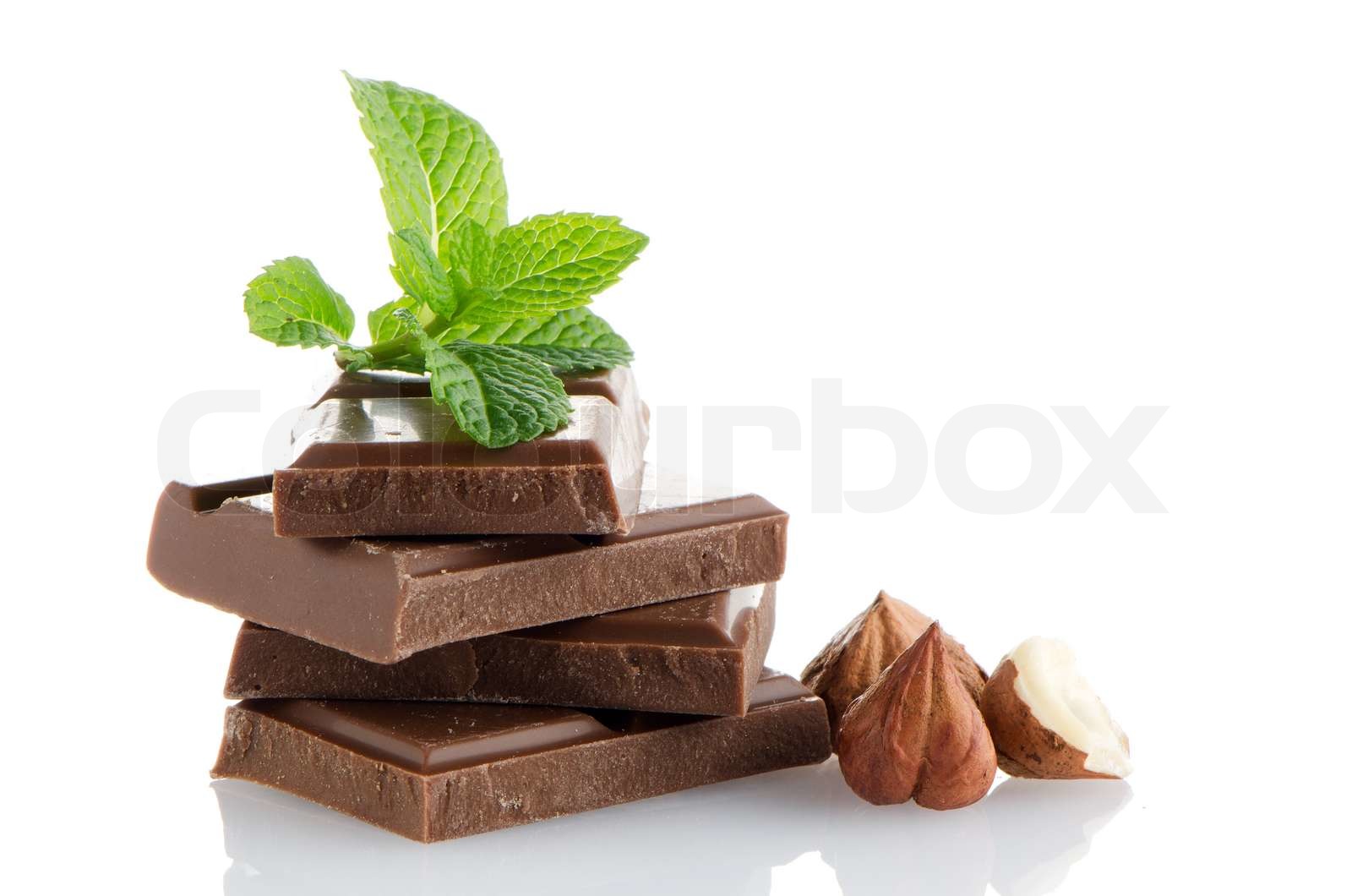 Closeup detail of chocolate parts | Stock image | Colourbox