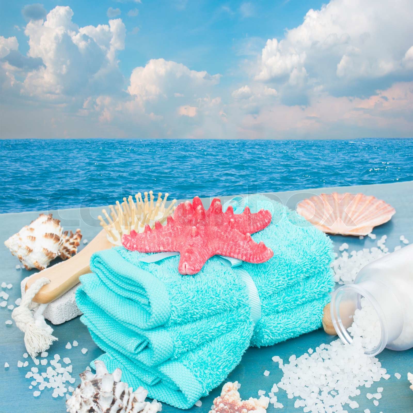 Sea spa setting by seaside | Stock image | Colourbox