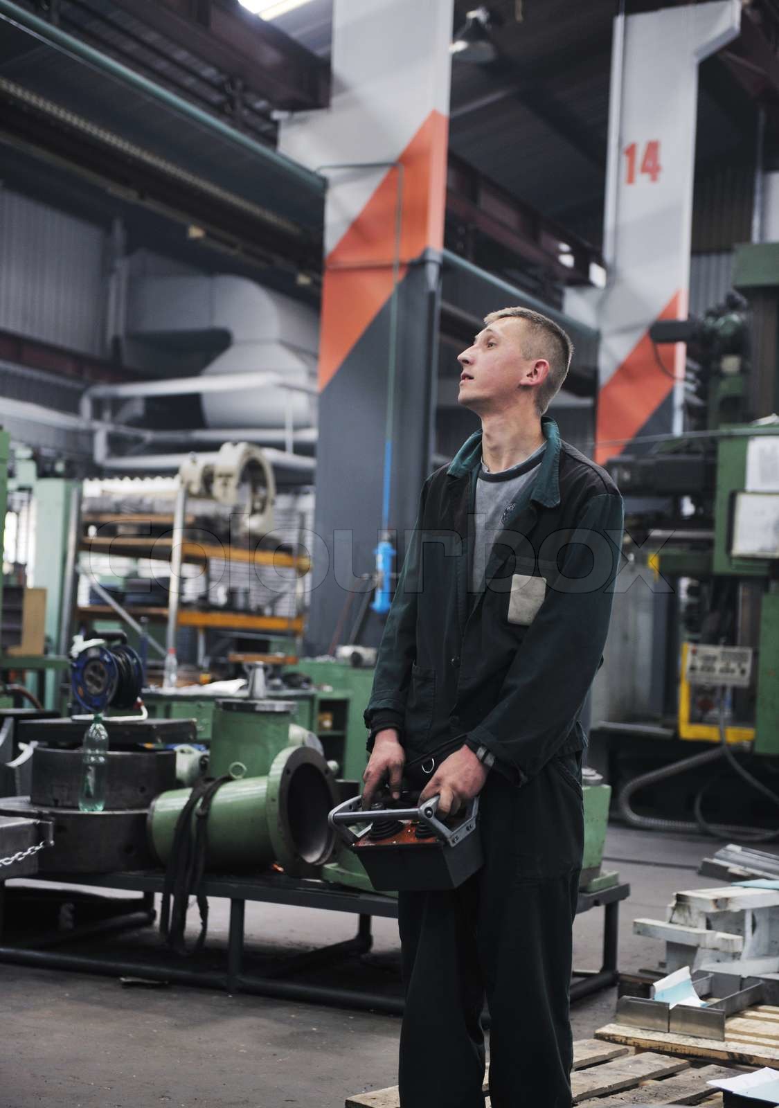 industry workers people in factory | Stock image | Colourbox