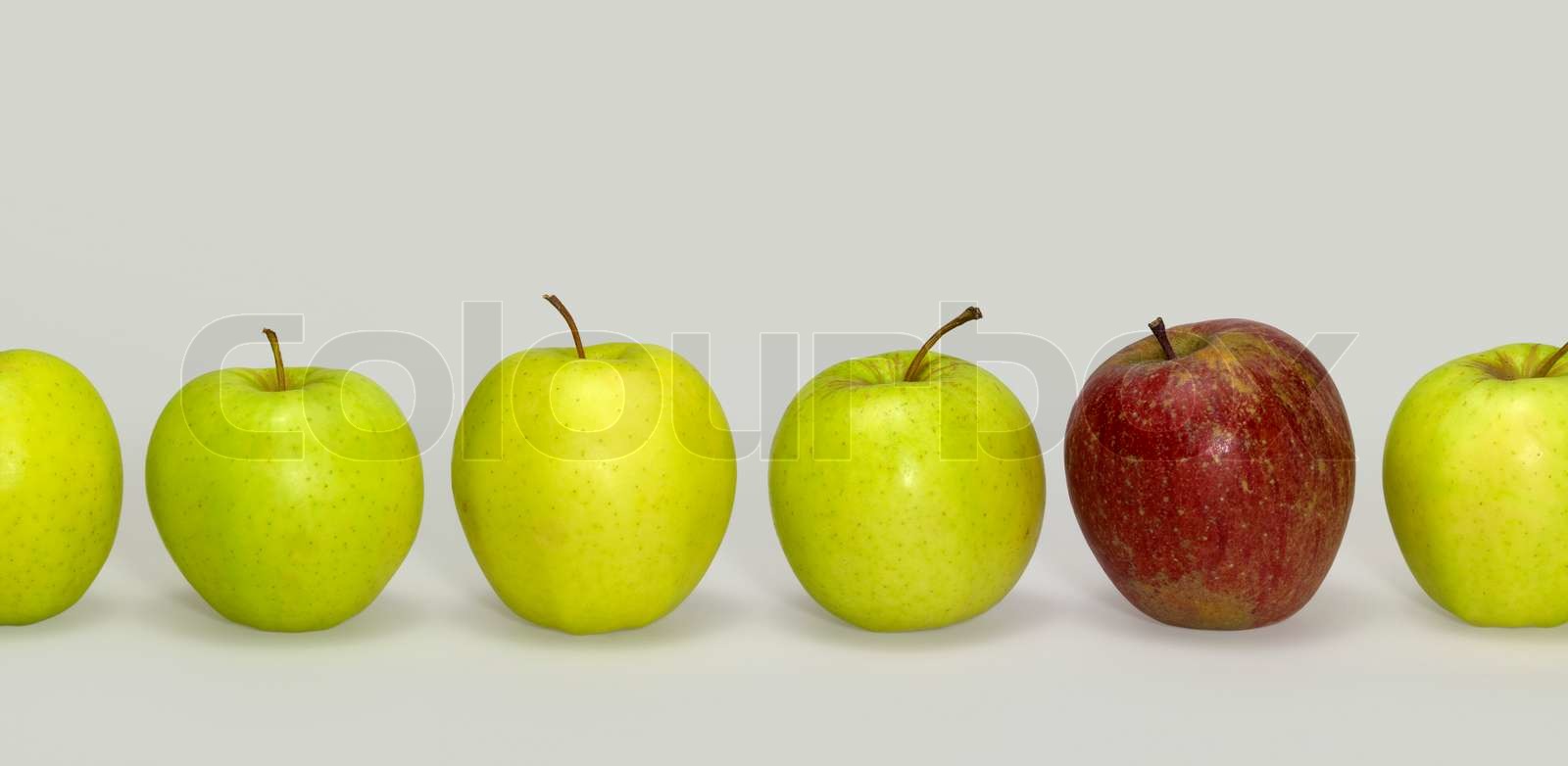 apples in a row | Stock image | Colourbox