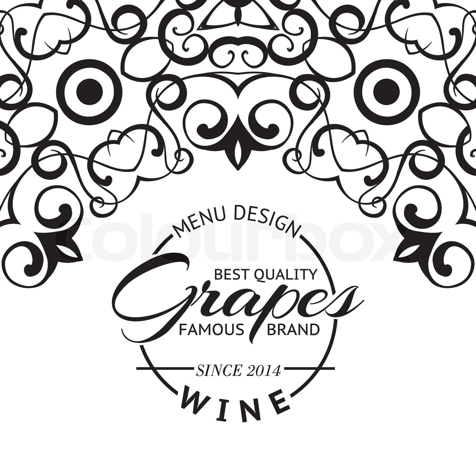 Wine list design layout. | Stock vector | Colourbox