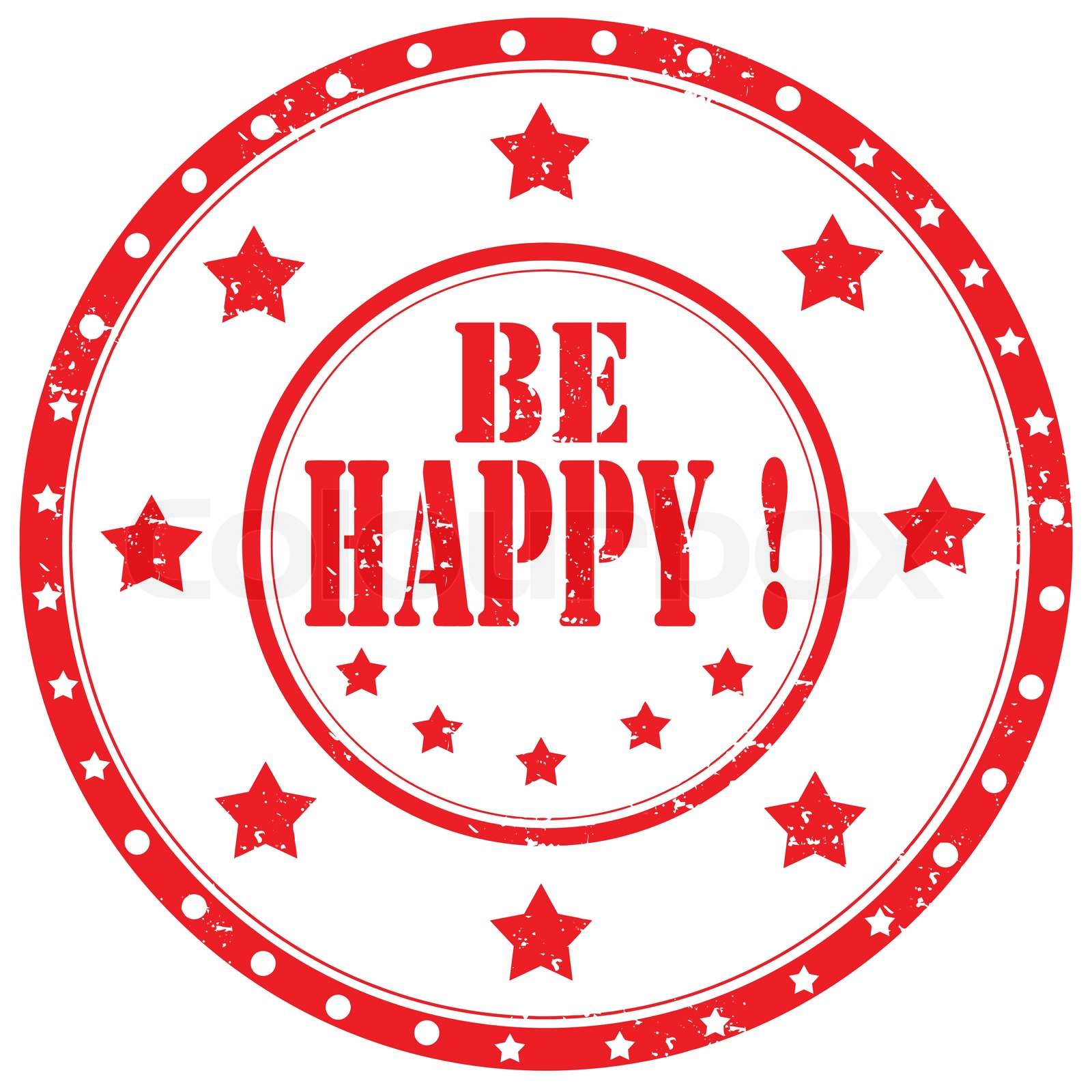 Be Happy-stamp | Stock vector | Colourbox