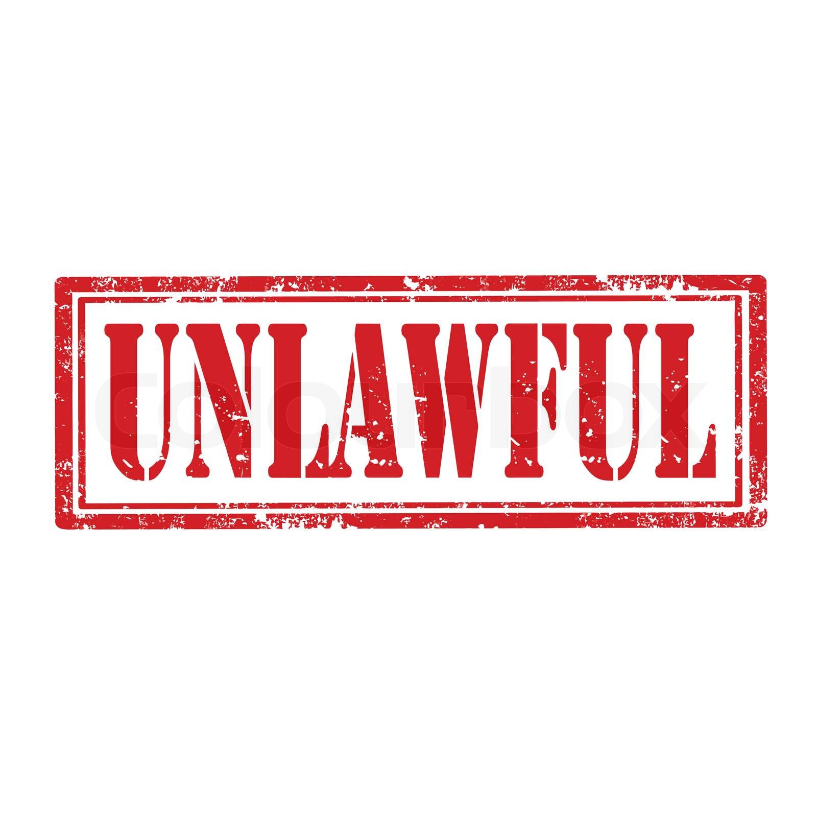 Unlawful-stamp | Stock vector | Colourbox