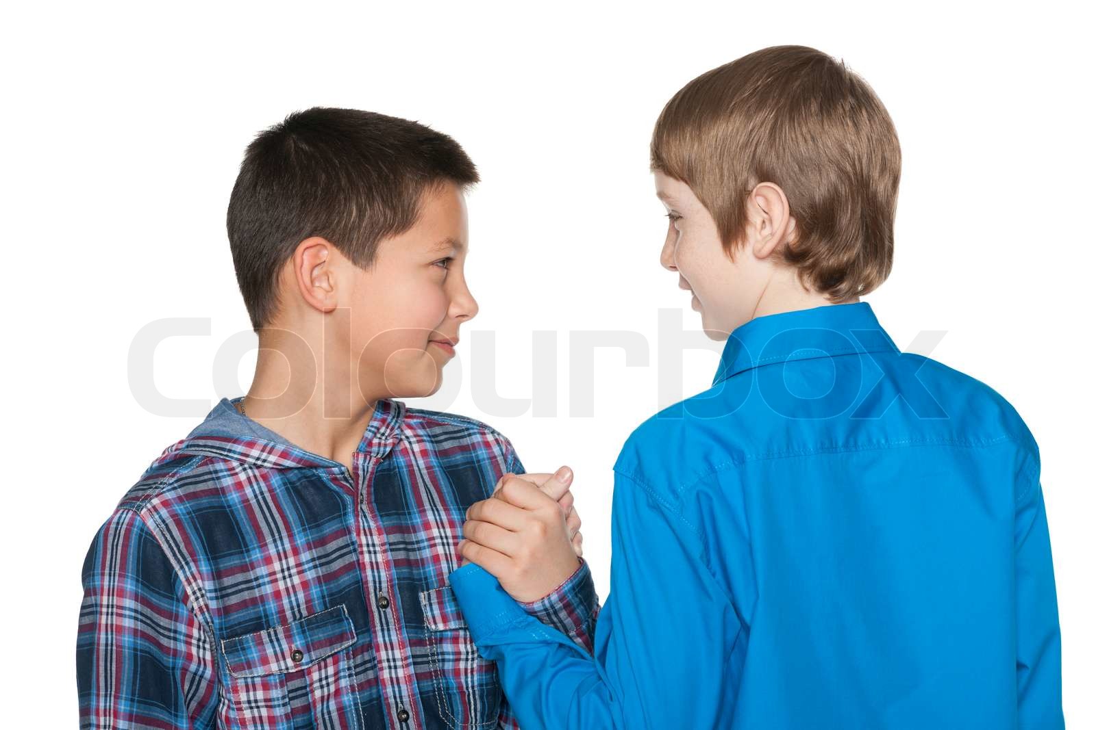Handshake of two boys | Stock image | Colourbox