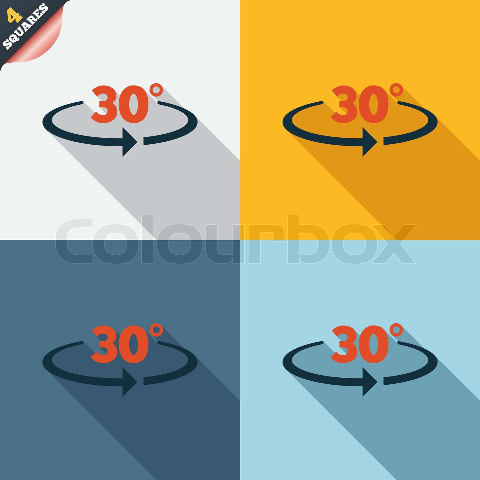 Angle 30 degrees sign icon. Geometry math symbol | Stock vector | Colourbox
