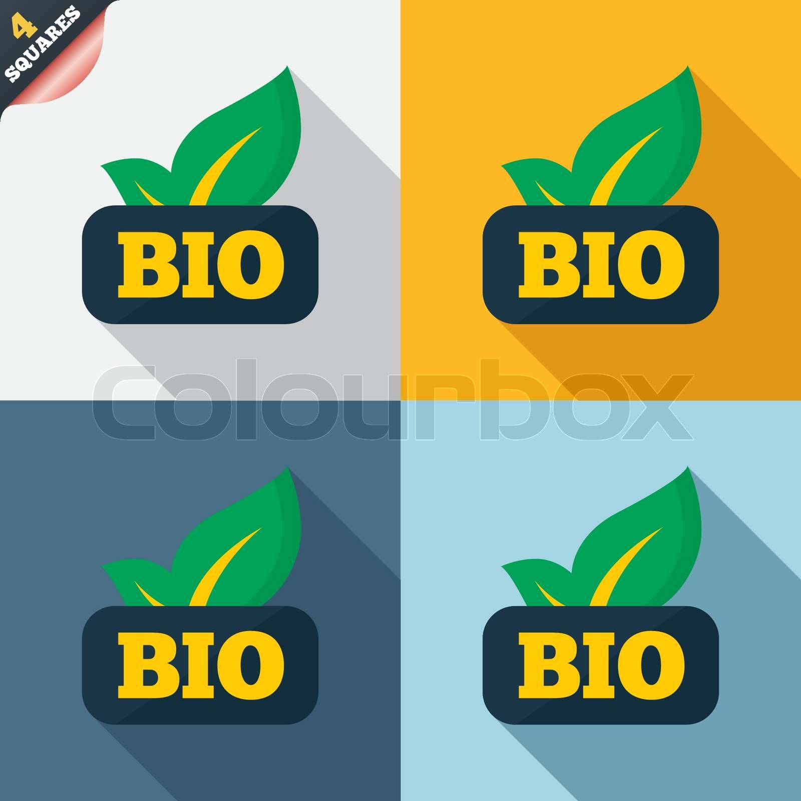 Bio-Produkt-Schild-Symbol. Blatt-Symbol. | Stock-Vektor | Colourbox