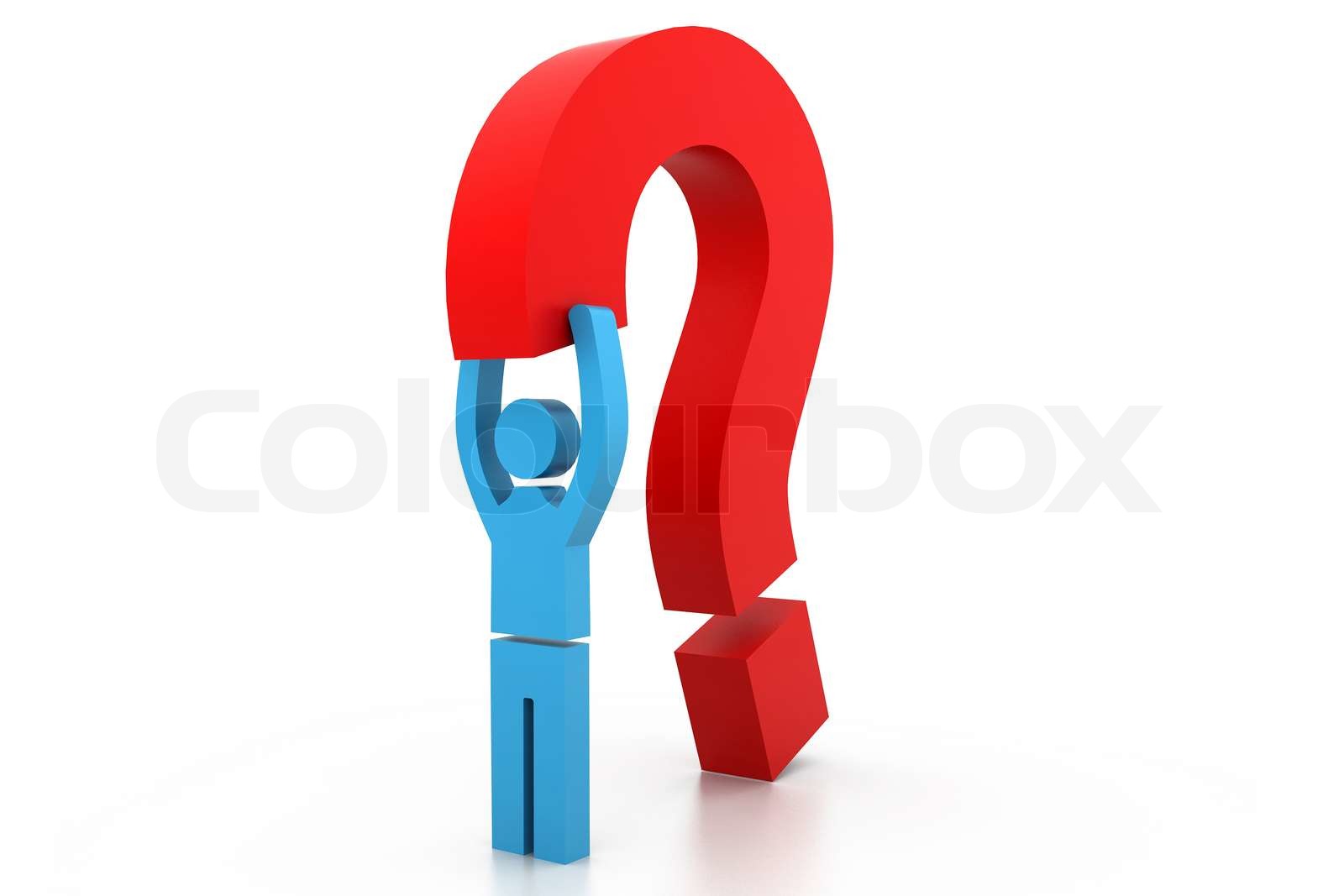 man with question mark | Stock image | Colourbox