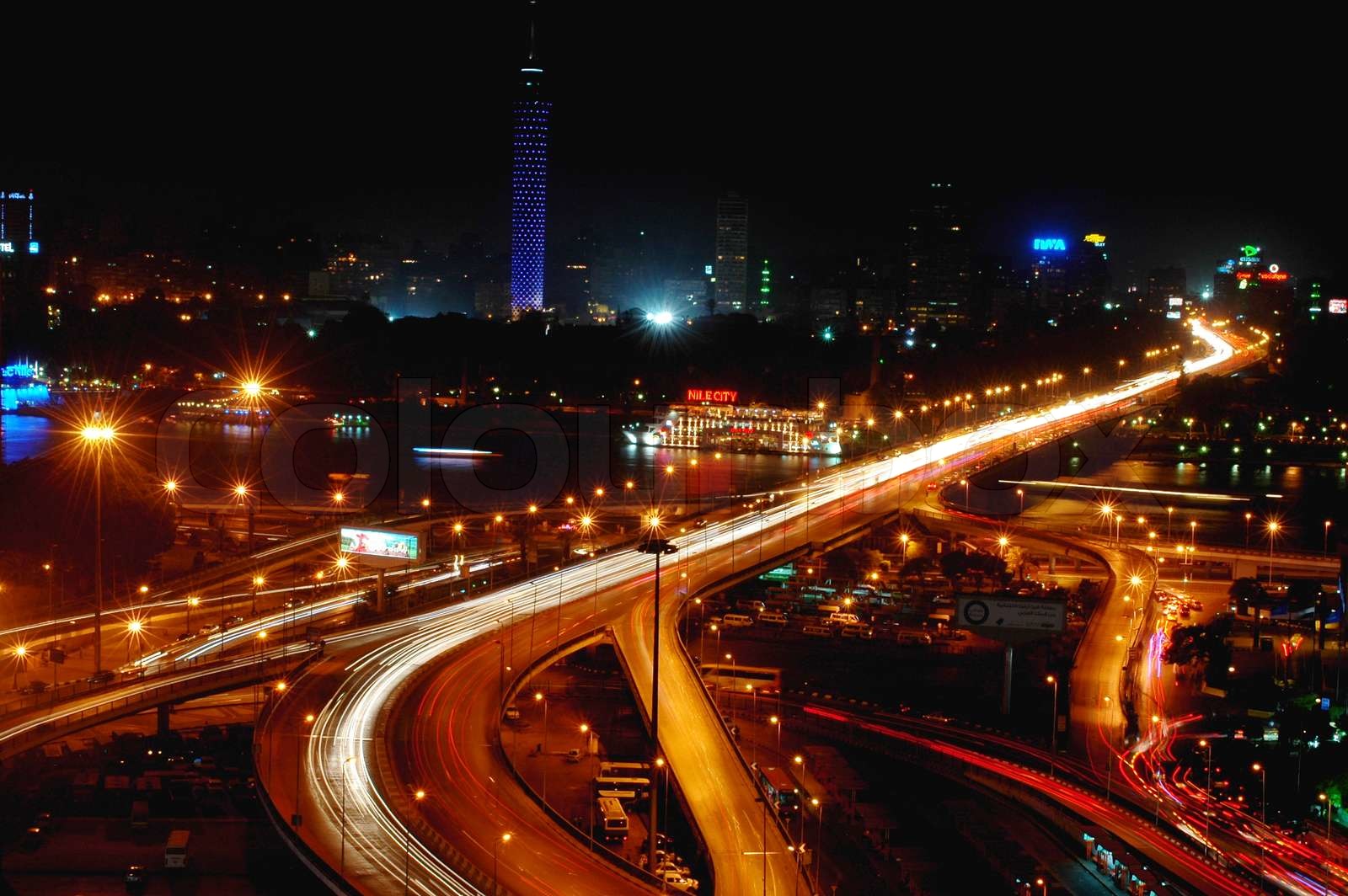 Night scenes of Cairo, Egypt | Stock image | Colourbox