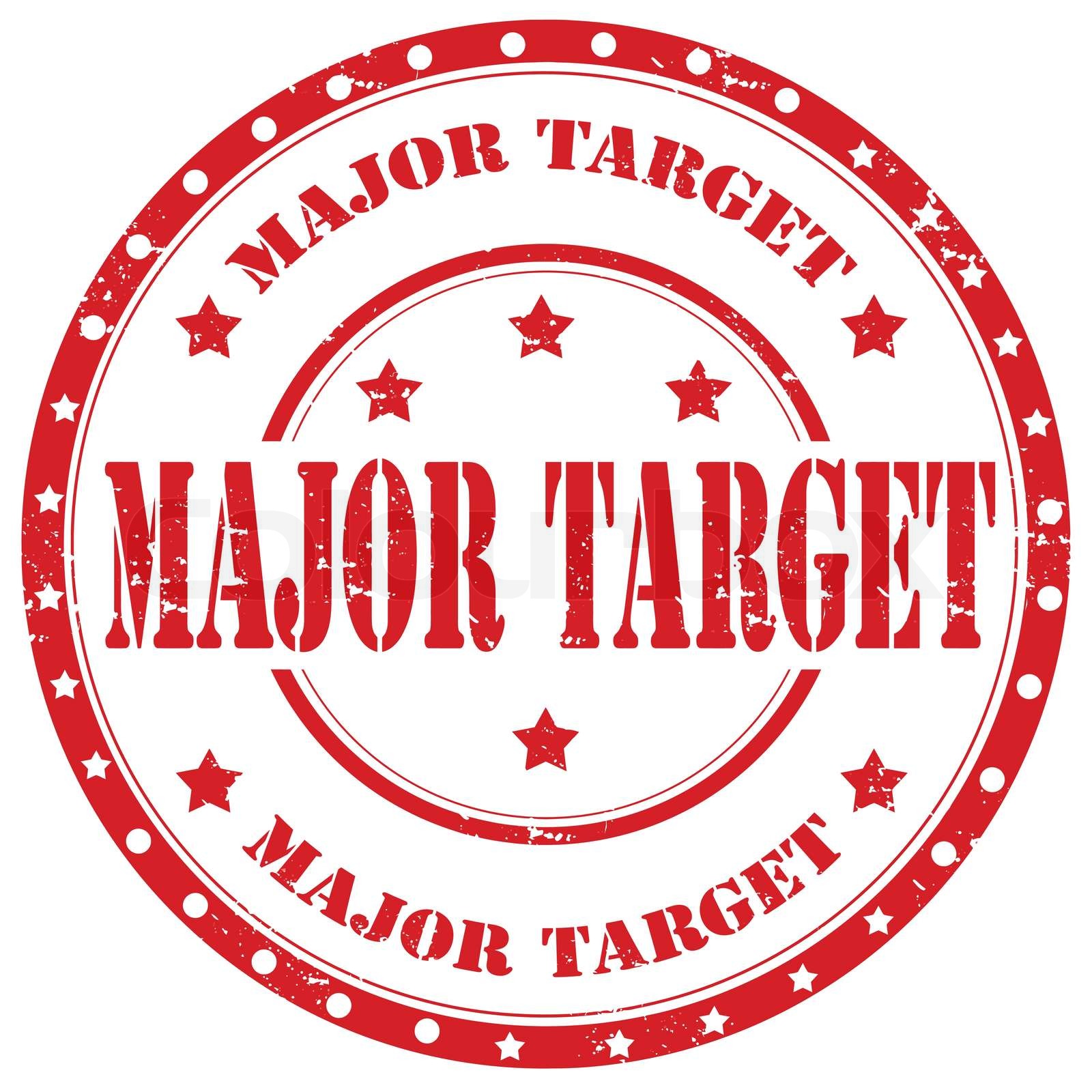Major Target-stamp | Stock vector | Colourbox