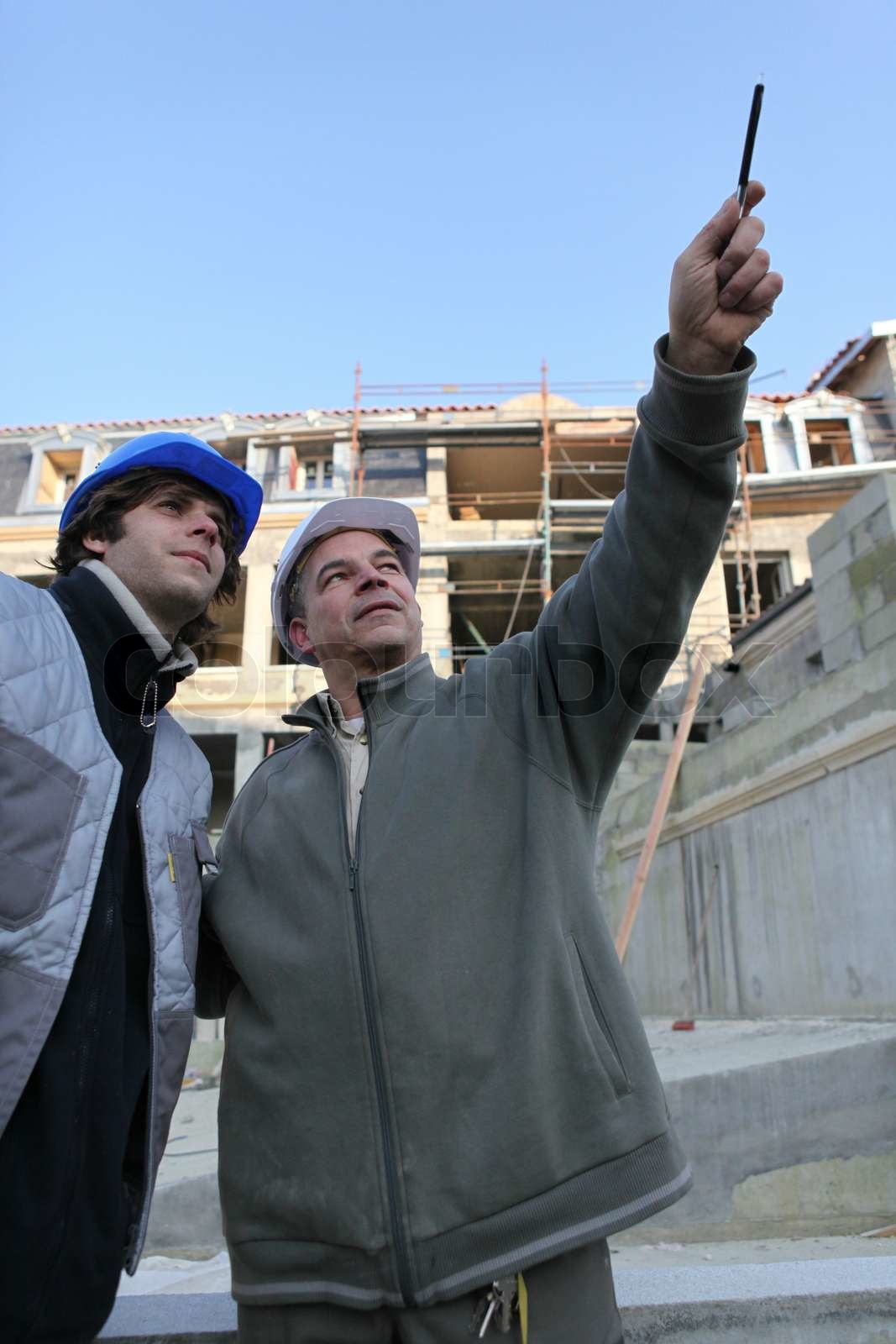 Foreman pointing | Stock image | Colourbox