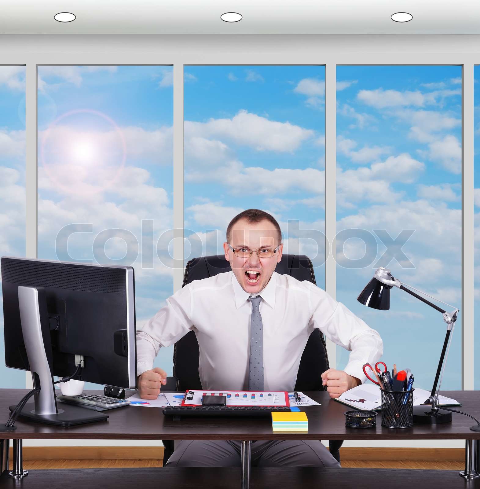 angry businessman | Stock image | Colourbox