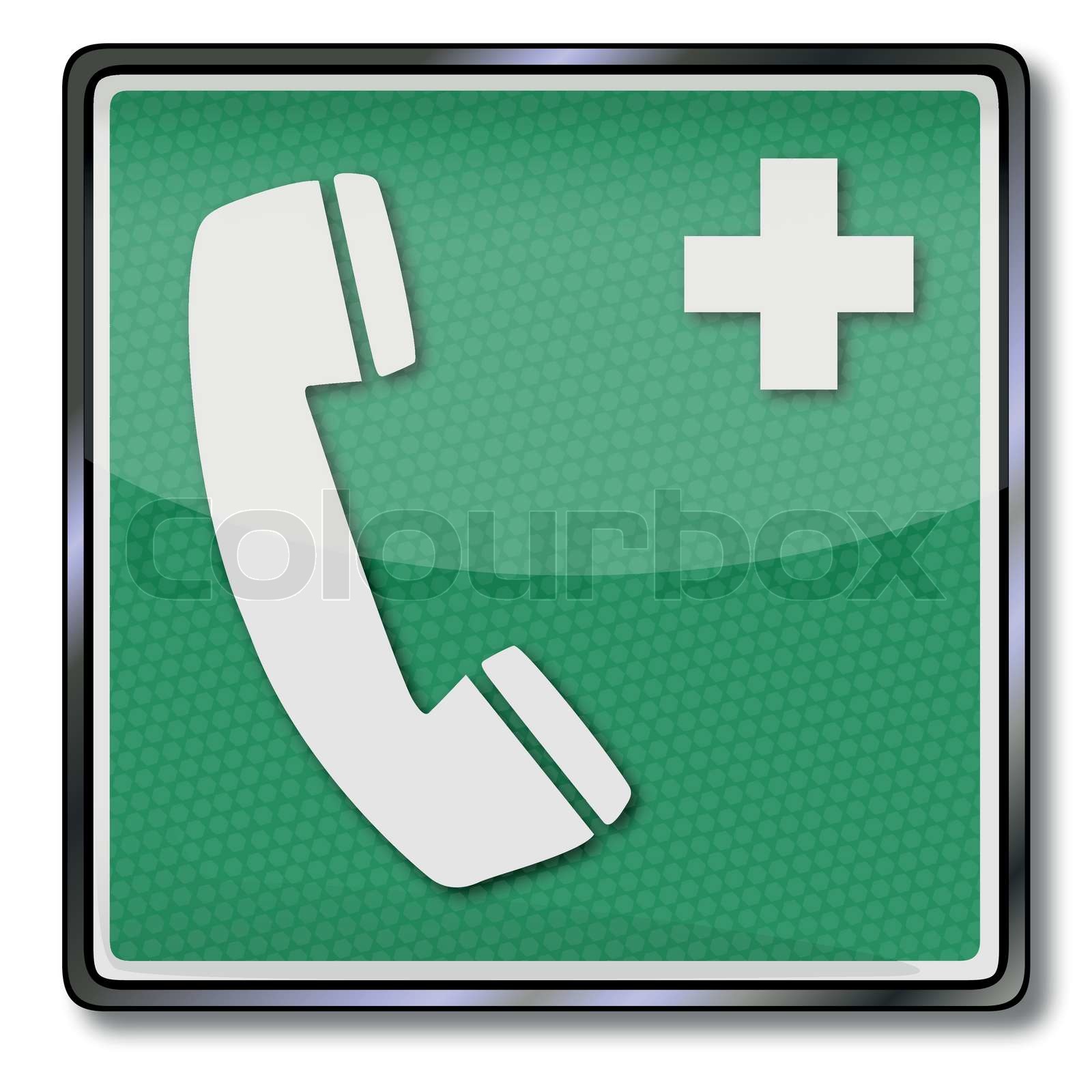 Rettungszeichen Notruftelefon | Stock-Vektor | Colourbox