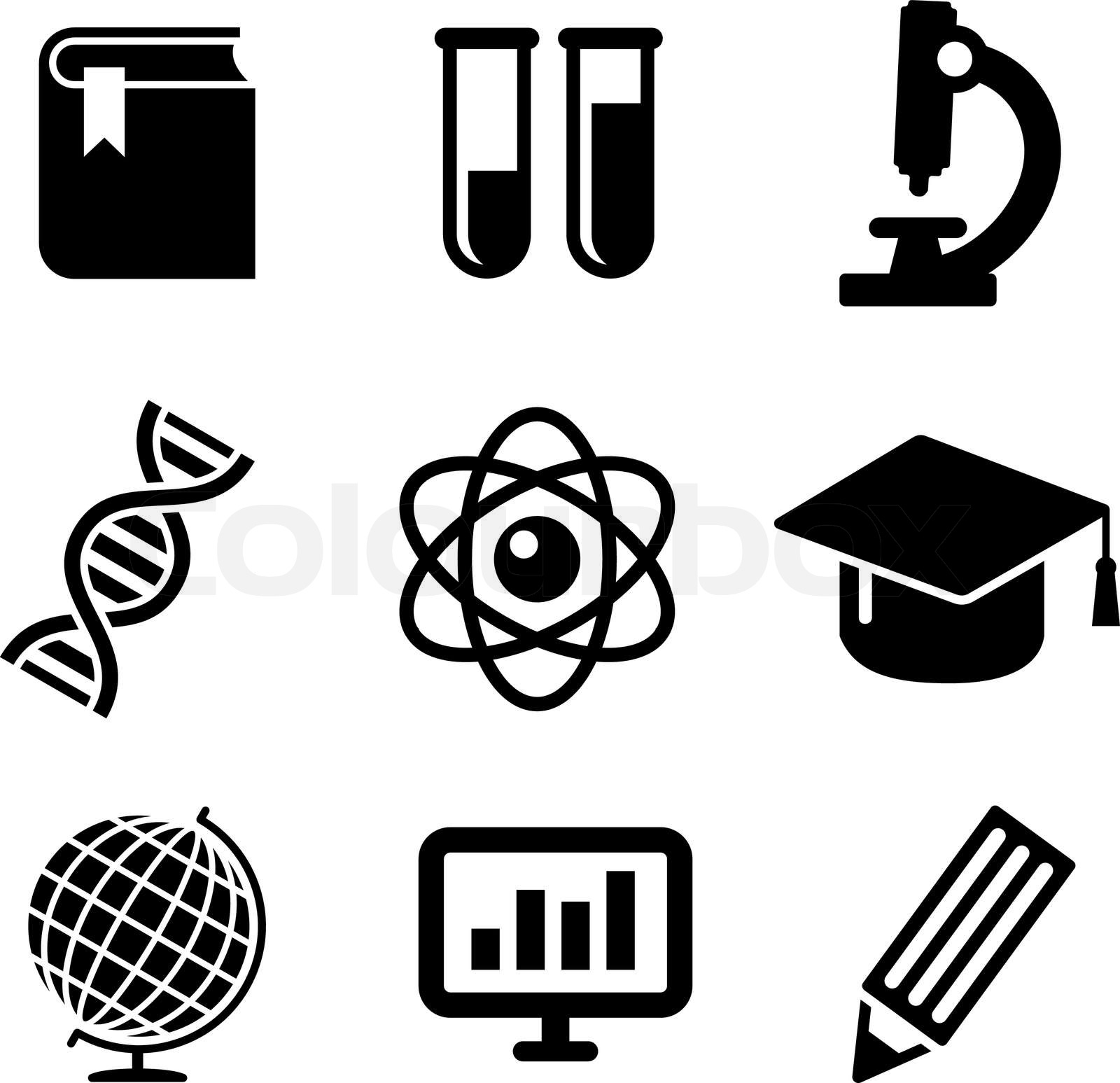 Science and education icons | Stock vector | Colourbox