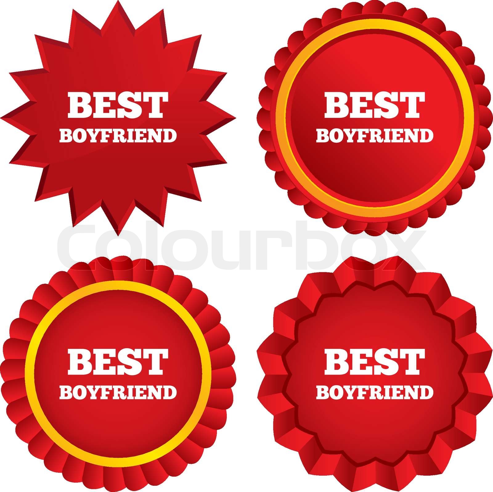 Best boyfriend sign icon. Award symbol. | Stock vector | Colourbox