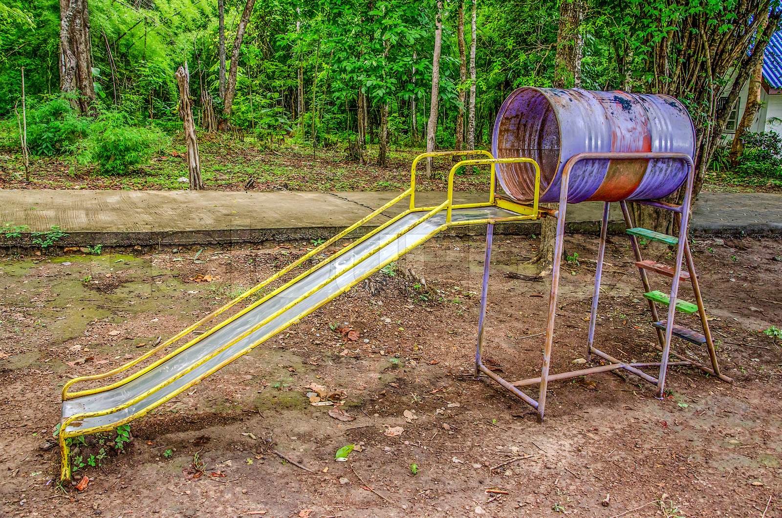 Old playground slide | Stock image | Colourbox